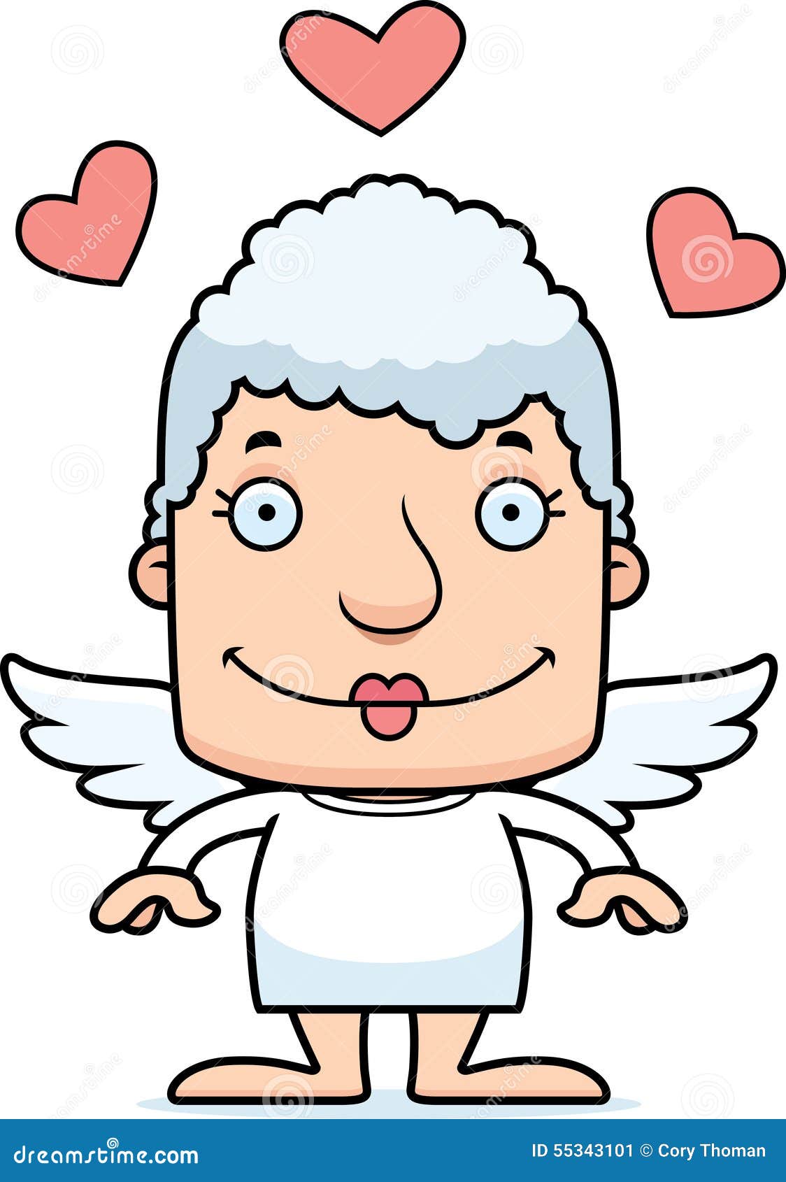Cartoon Smiling Cupid Woman Stock Vector - Illustration of smiling ...