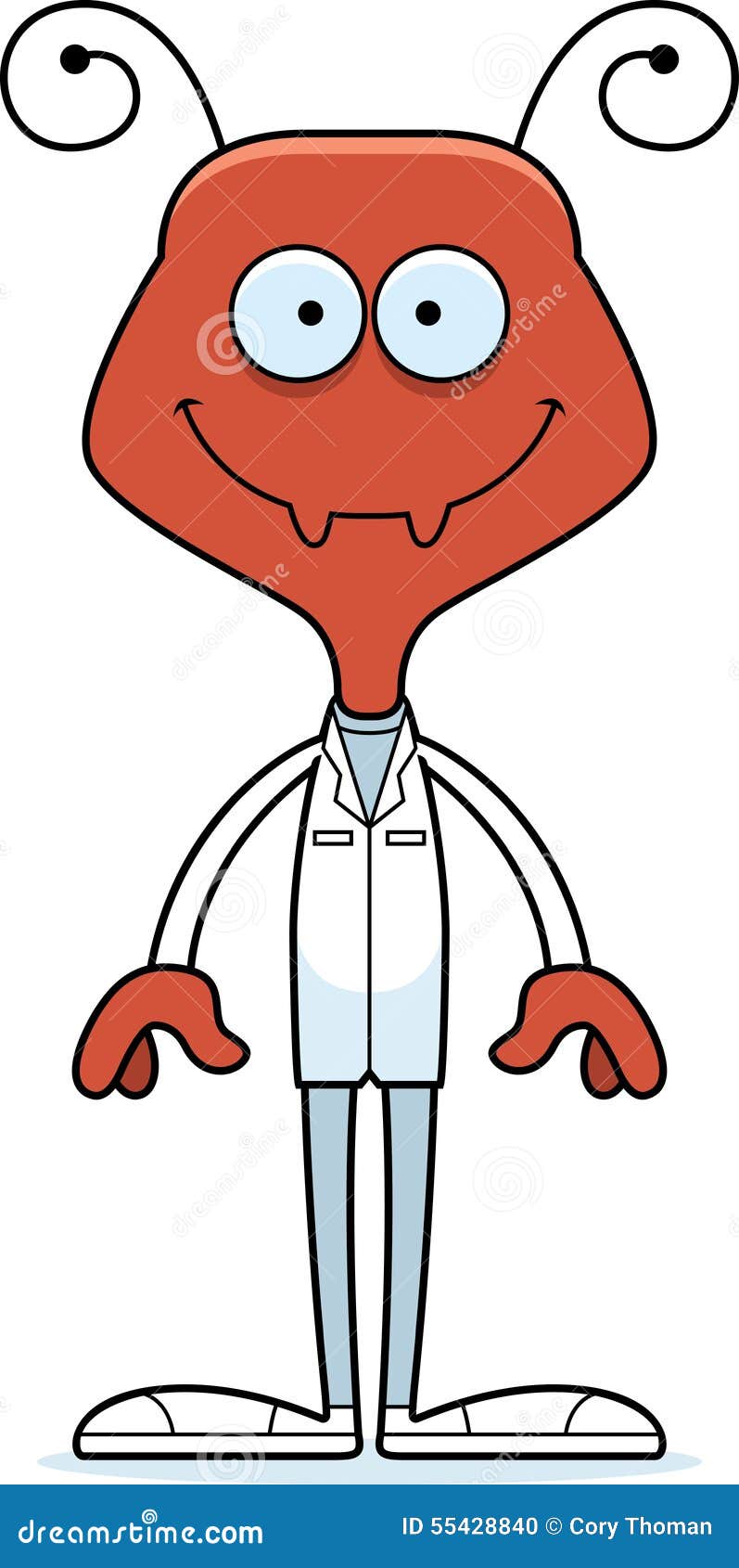 Cartoon Smiling Doctor Ant stock vector. Illustration of animal - 55428840