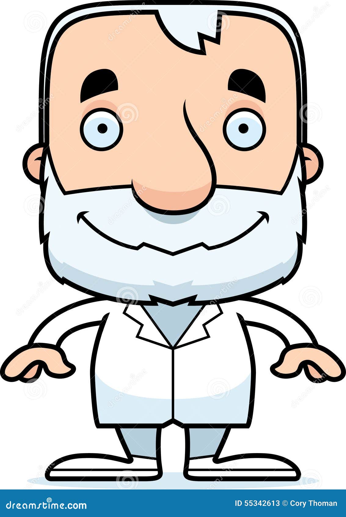Cartoon Smiling Doctor Man stock vector. Illustration of clip - 55342613