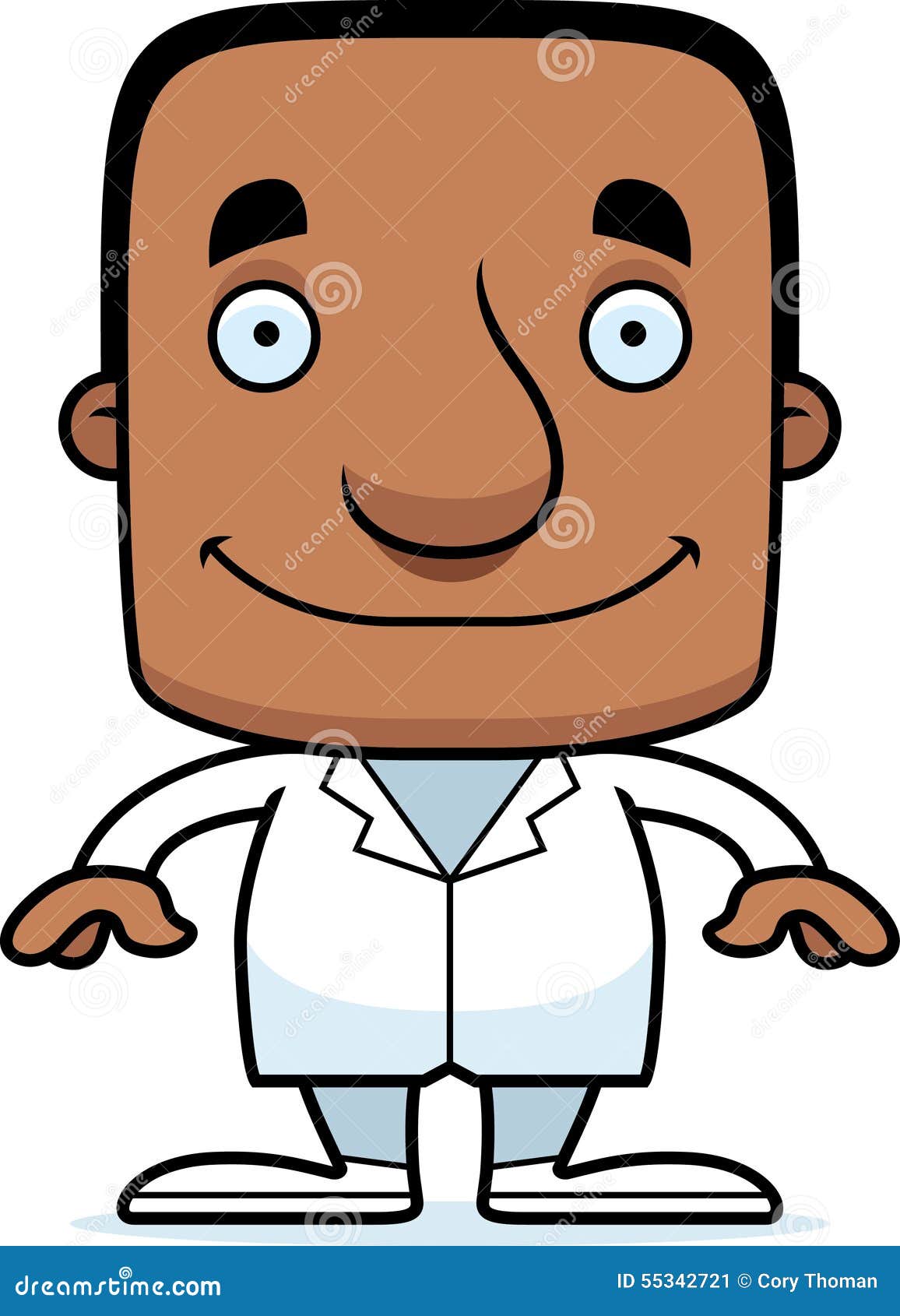 Cartoon Smiling Doctor Man stock vector. Illustration of happy - 55342721
