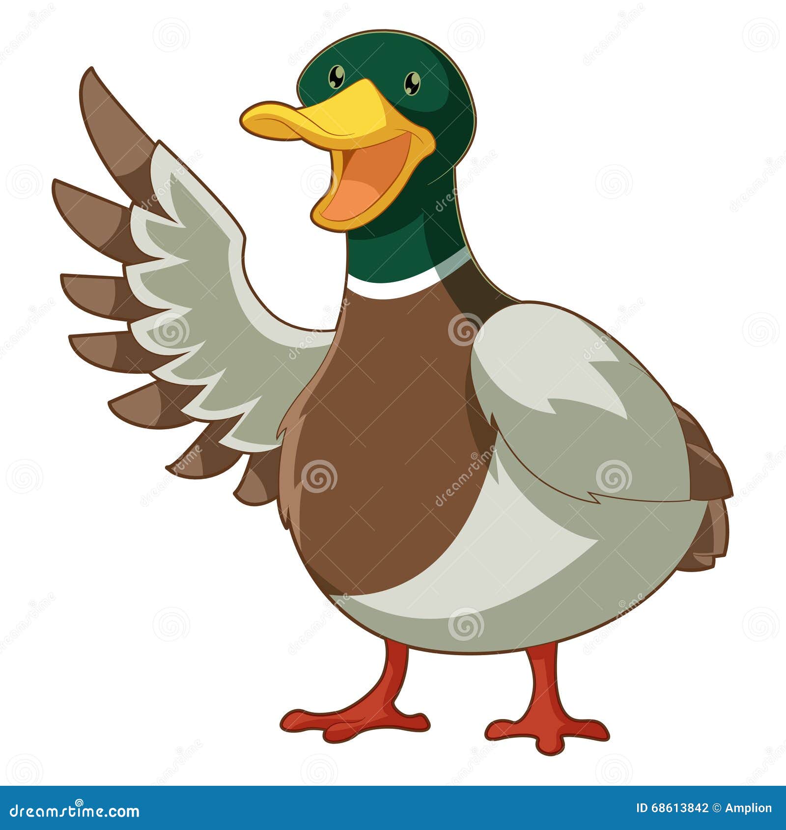 Cartoon smiling duck stock vector. Illustration of icon - 68613842