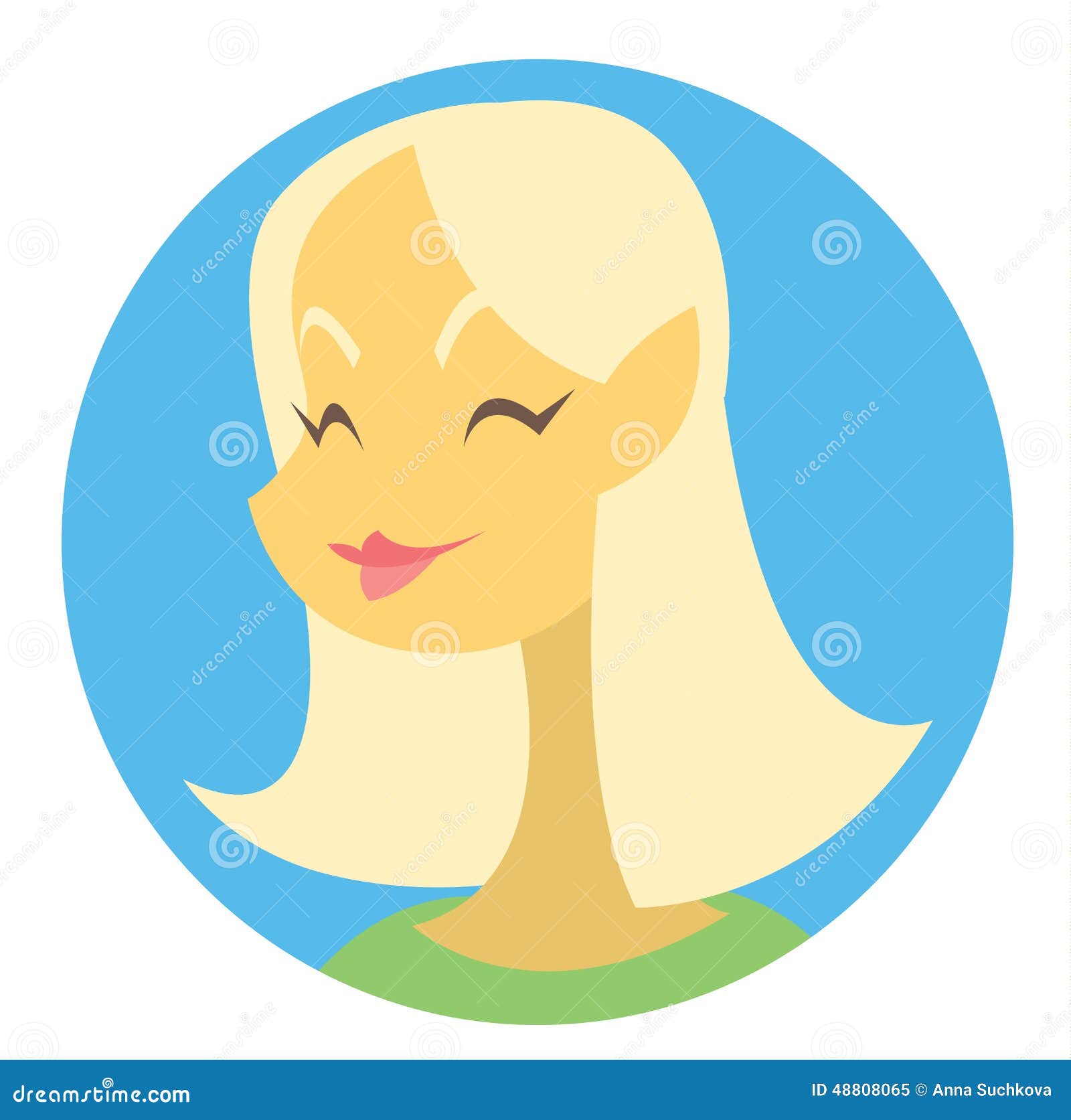 Cartoon Smiling Elf with White Hair Stock Vector - Illustration of ...