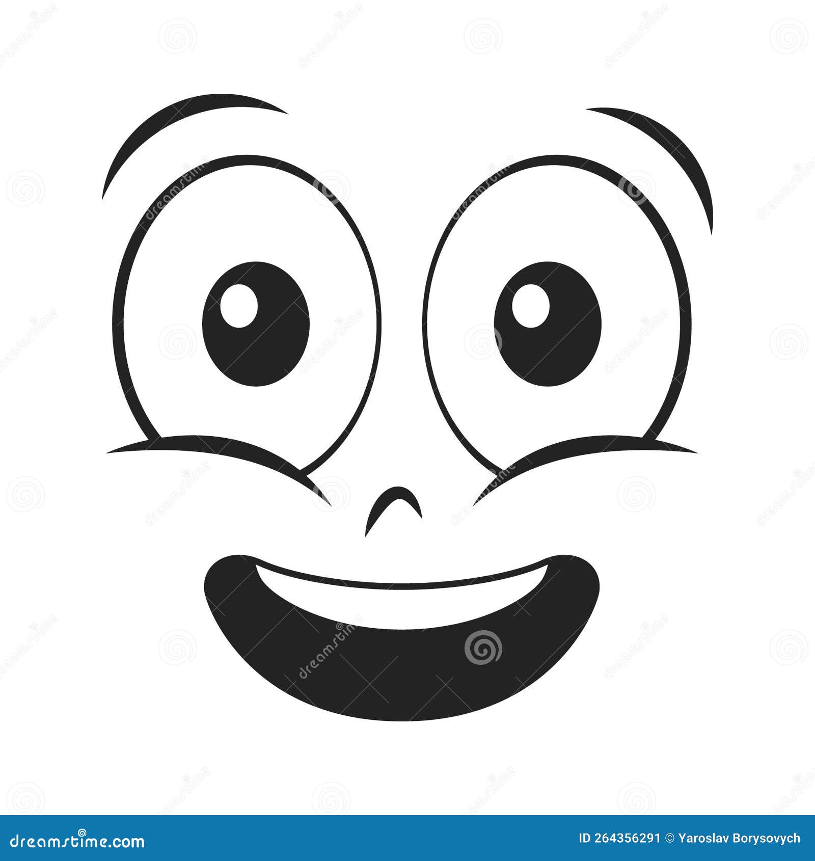 Cartoon Smiling Face. Laughing Expression Vector Stock Vector ...