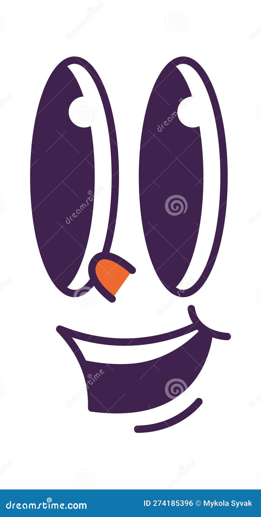 Cartoon Smiling Face stock vector. Illustration of happy - 274185396
