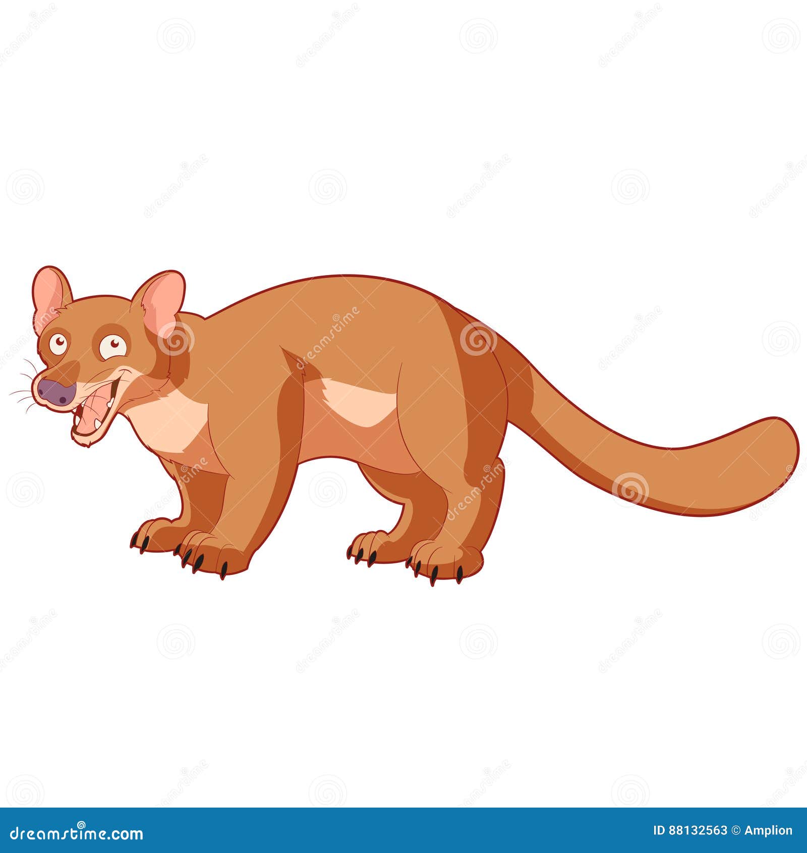 The Fossa Cryptoprocta Ferox Royalty-Free Cartoon | CartoonDealer.com ...