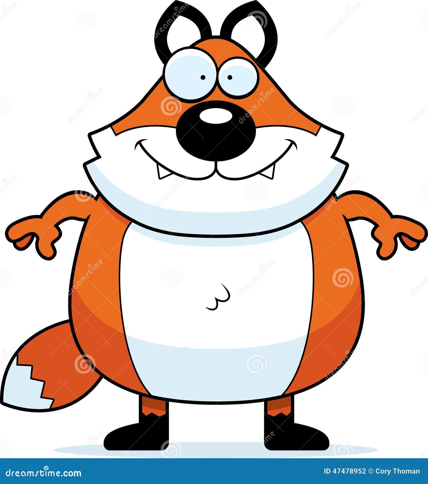 Cartoon Smiling Fox stock vector. Illustration of clipart - 47478952