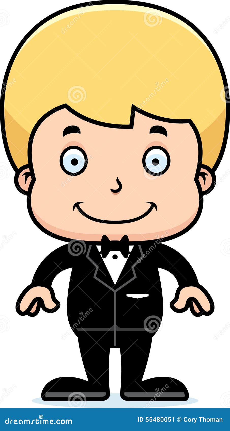 Cartoon Smiling Groom Boy stock vector. Illustration of person - 55480051