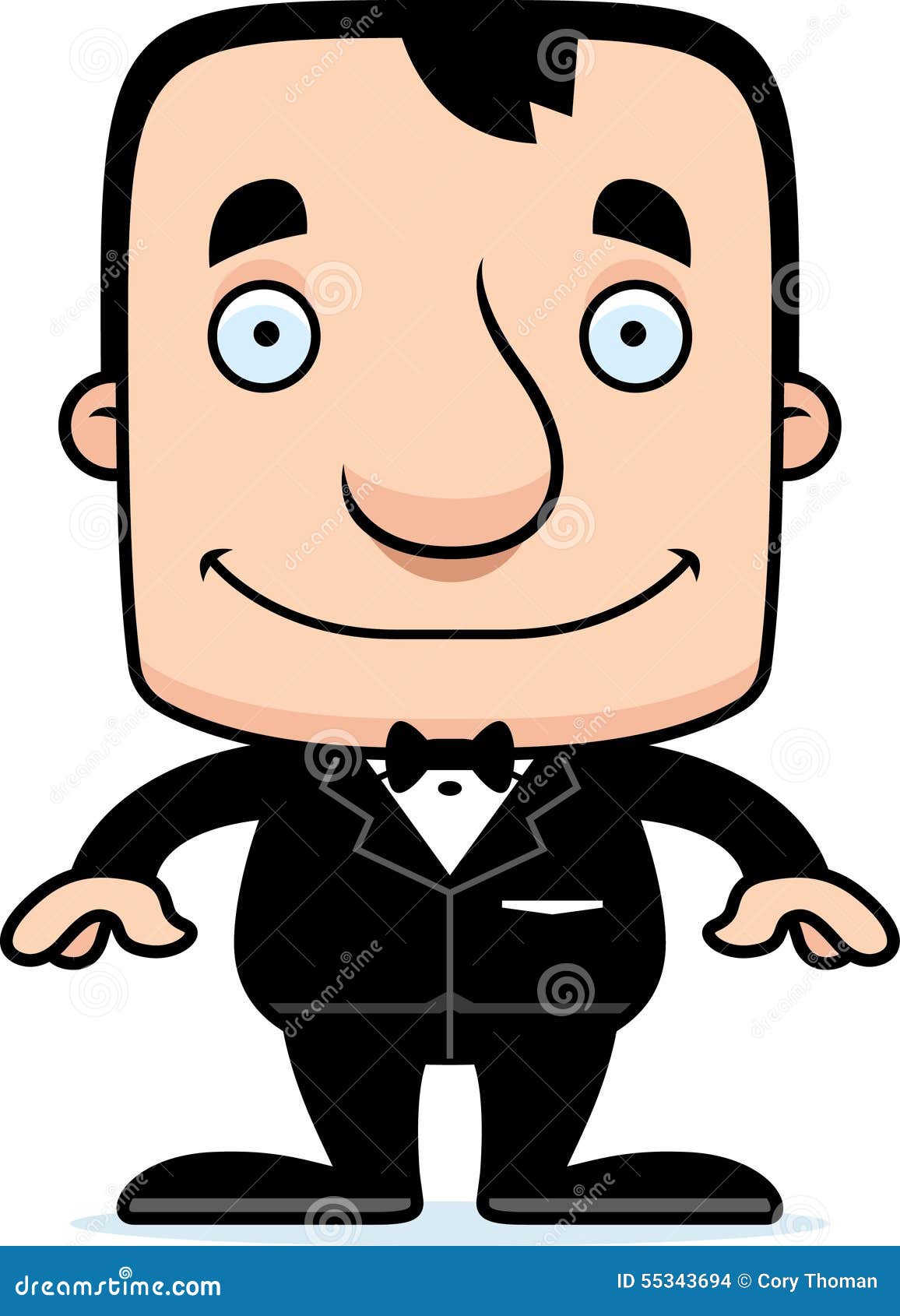 Cartoon Smiling Groom Man stock vector. Illustration of marriage - 55343694