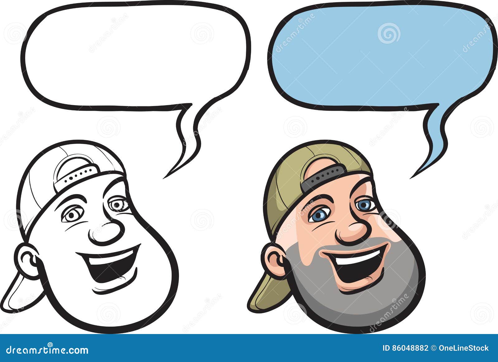 Cartoon smiling guy face stock vector. Illustration of facial - 86048882