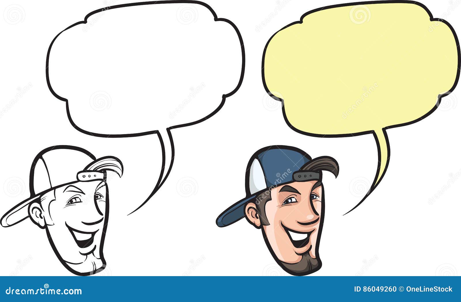 Cartoon smiling guy face stock vector. Illustration of head - 86049260