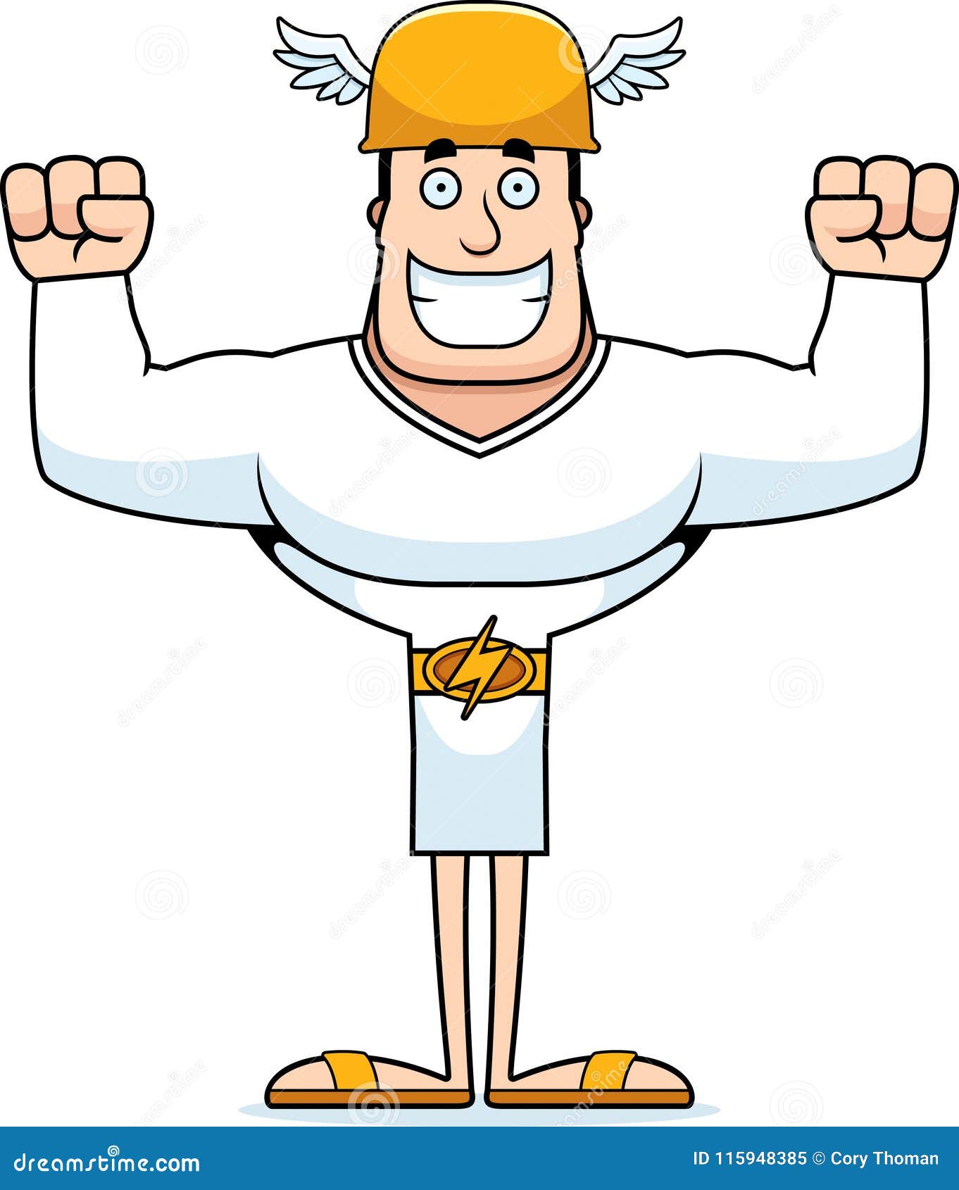 Cartoon Smiling Hermes stock vector. Illustration of vector - 115948385