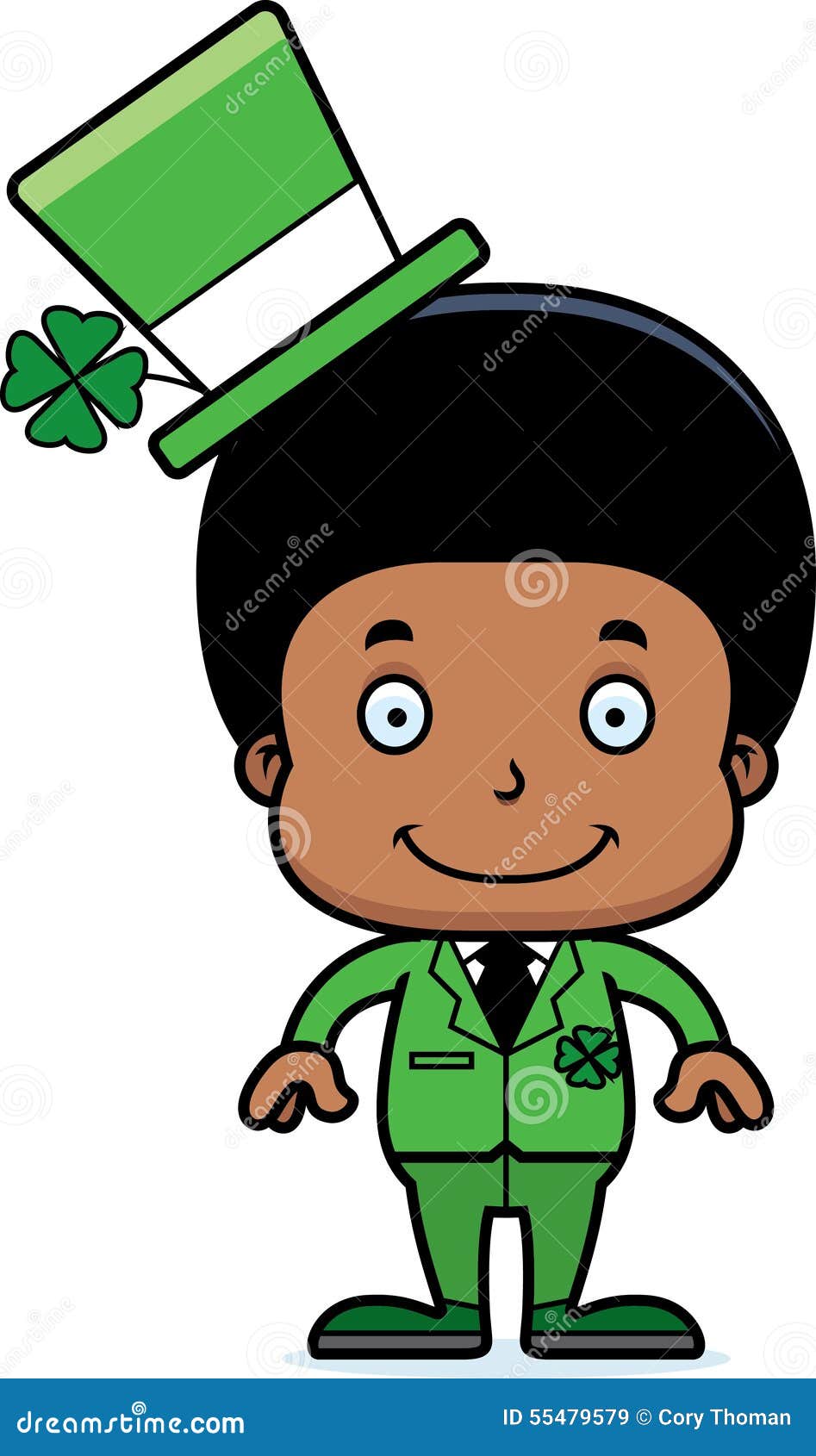 Cartoon Smiling Irish Boy stock vector. Illustration of clipart - 55479579