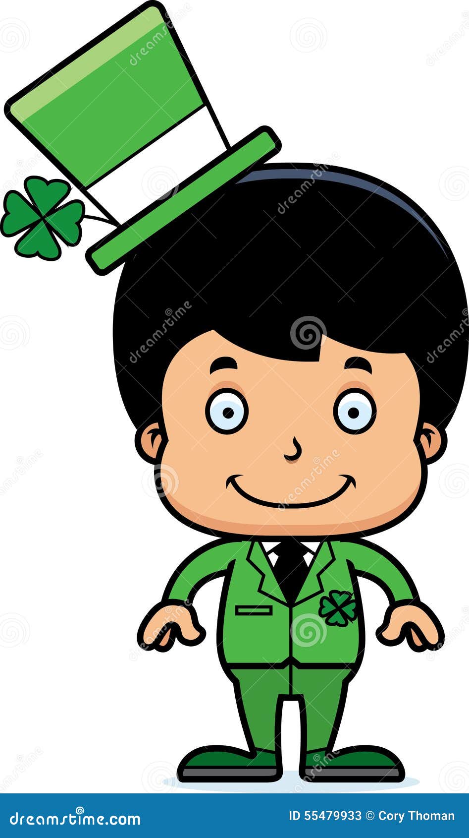 Cartoon Smiling Irish Boy stock vector. Illustration of vector - 55479933