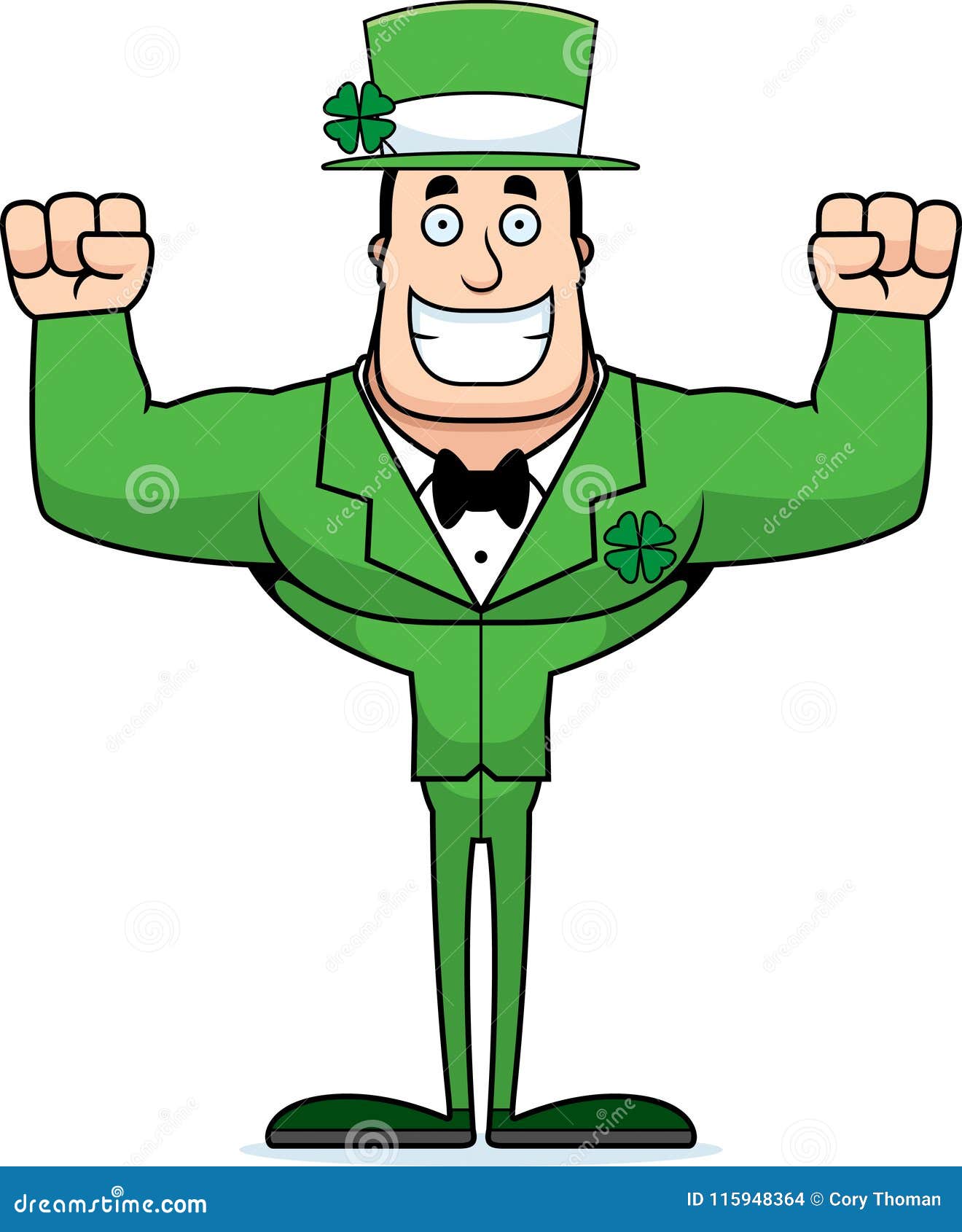 Cartoon Smiling Irish Man stock vector. Illustration of happy - 115948364