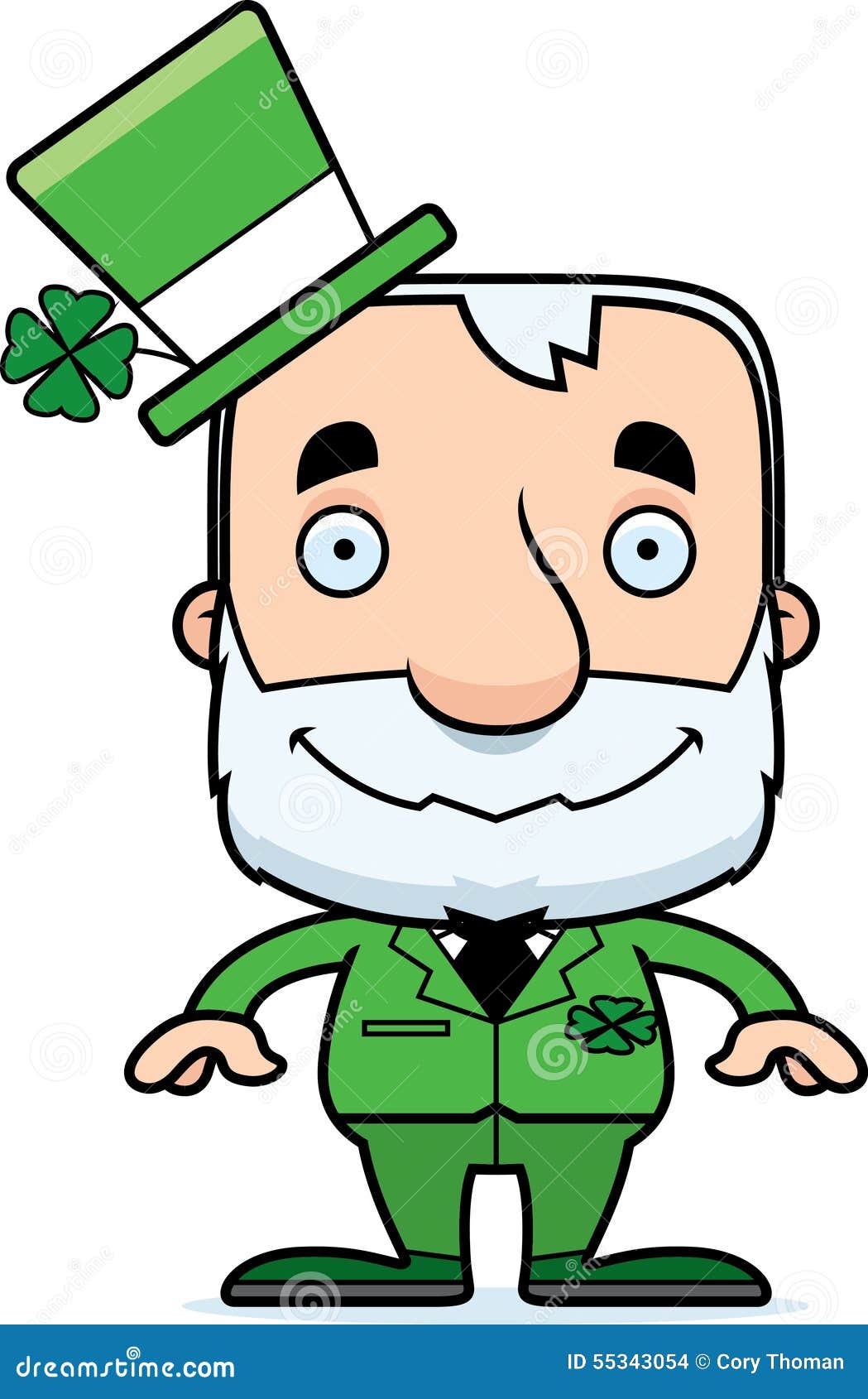 Cartoon Smiling Irish Man stock vector. Illustration of happy - 55343054