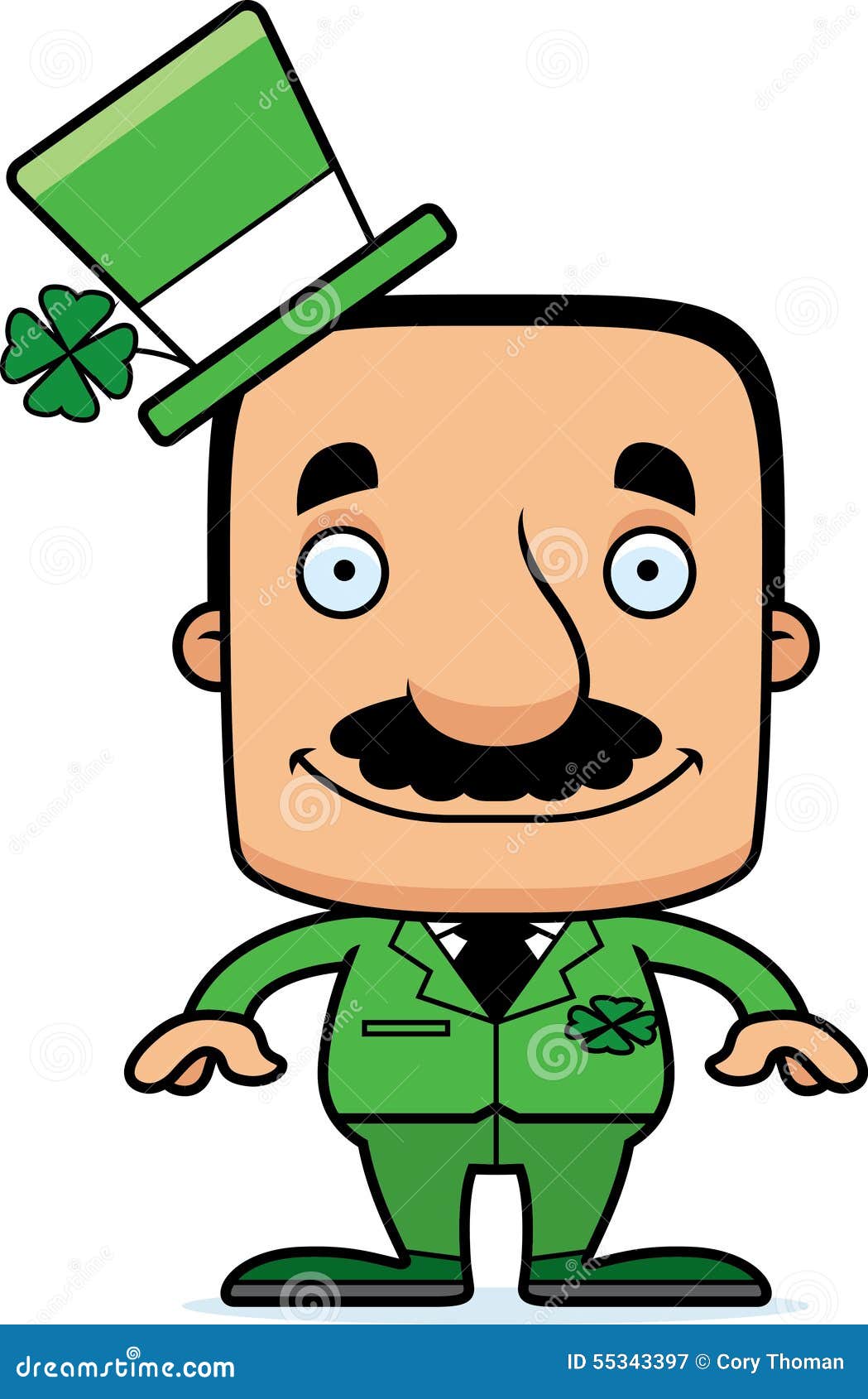 Cartoon Smiling Irish Man stock vector. Illustration of cartoon - 55343397
