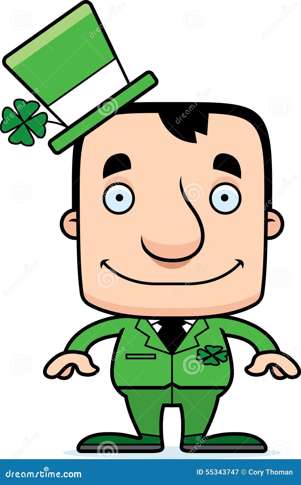 Cartoon Smiling Irish Man stock vector. Illustration of cartoon - 55343747