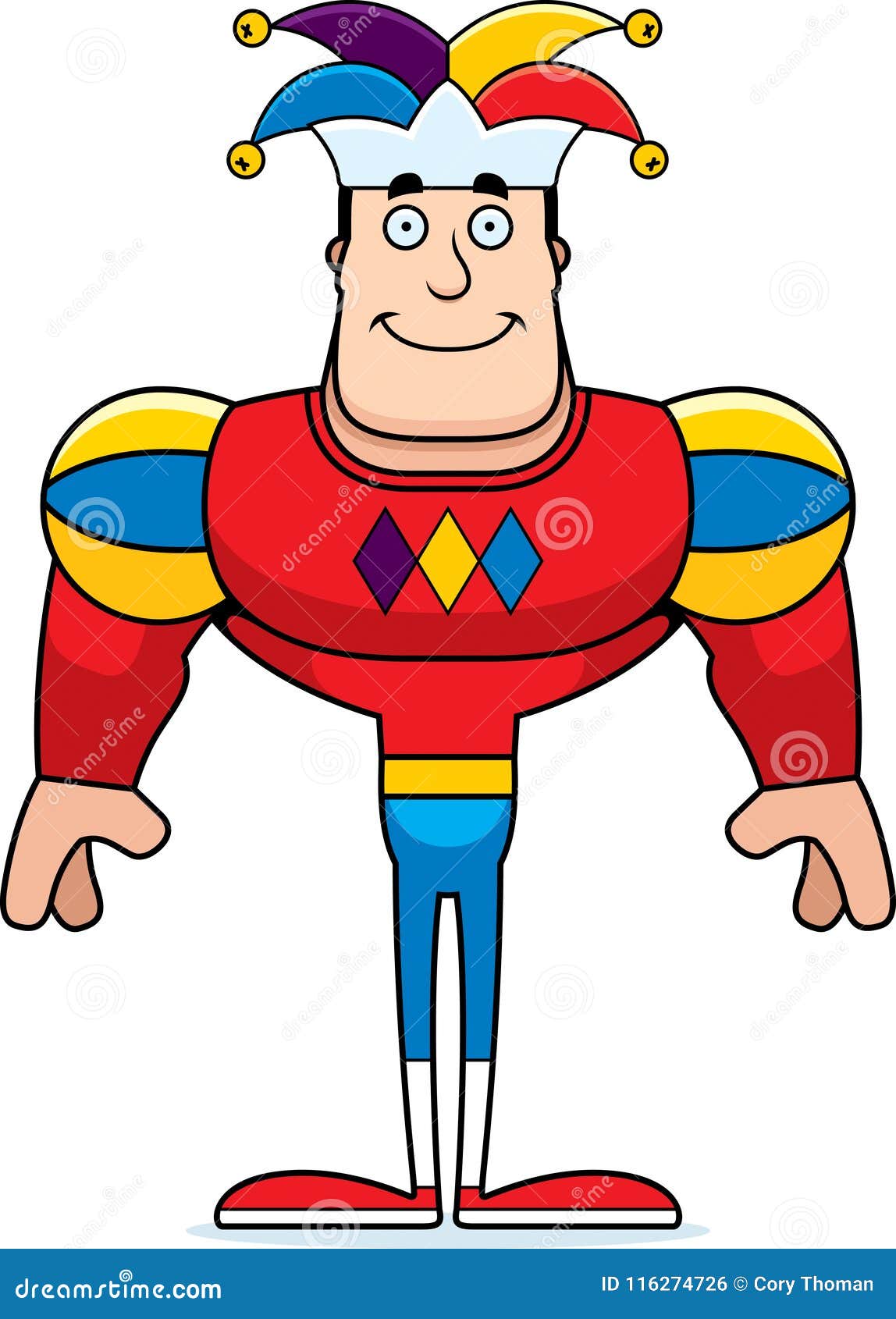 Cartoon Smiling Jester stock vector. Illustration of graphic - 116274726