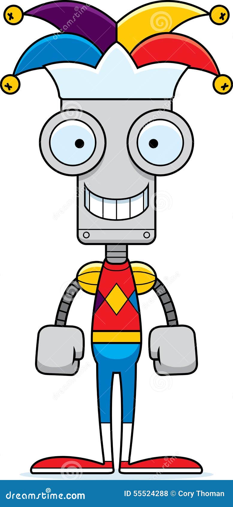 Cartoon Smiling Jester Robot Stock Vector - Illustration of happy, clip ...