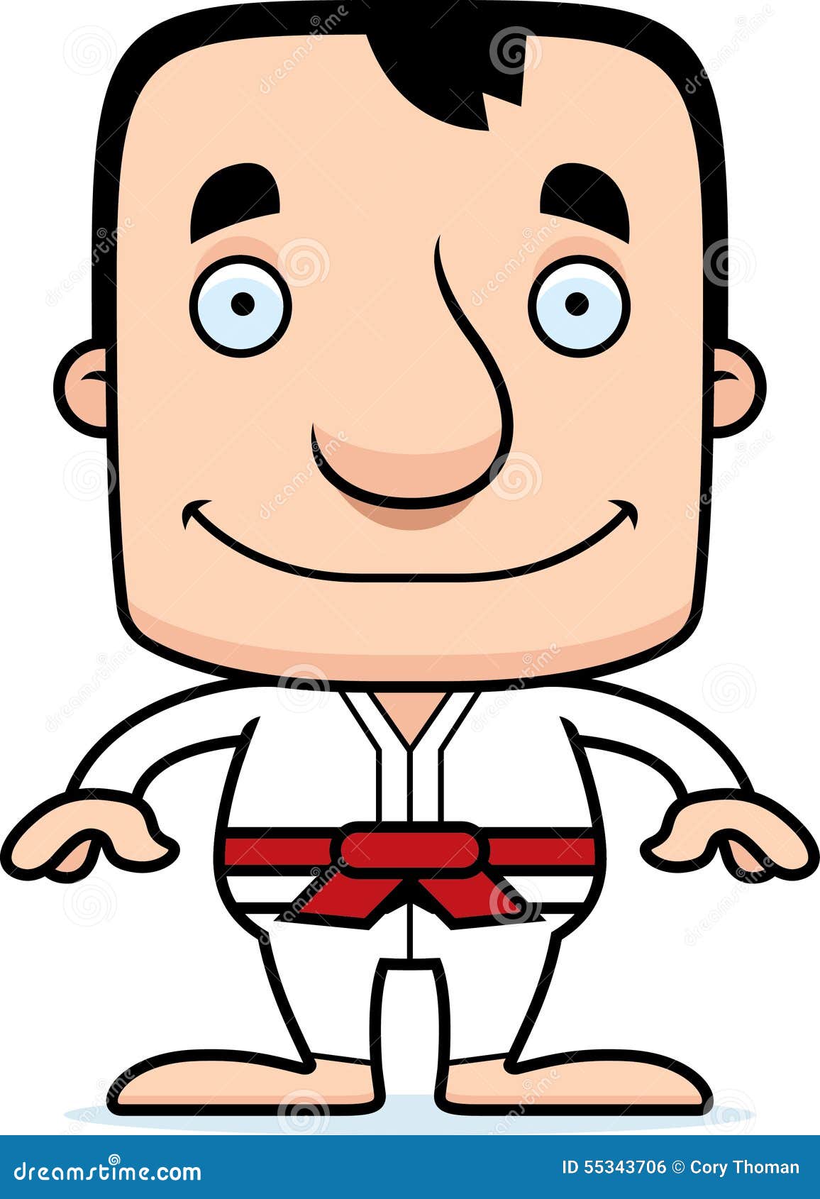 Cartoon Smiling Karate Man stock vector. Illustration of belt - 55343706