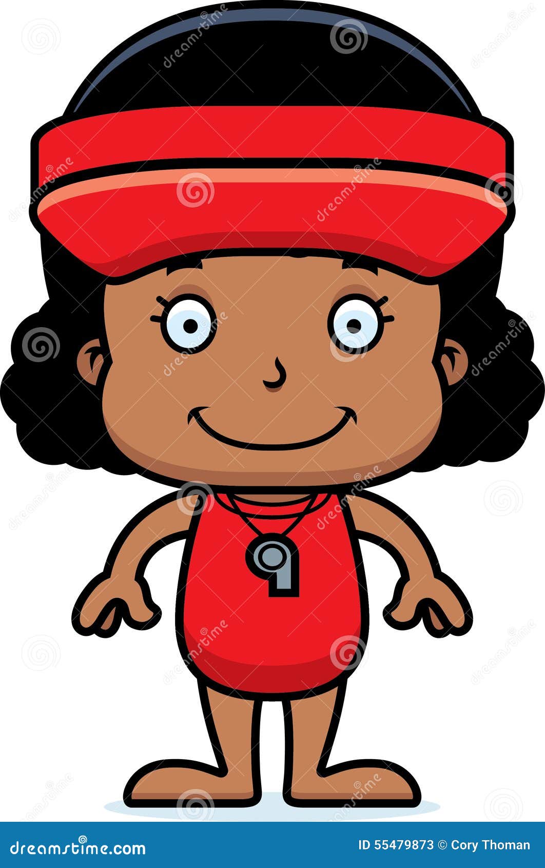 Cartoon Smiling Lifeguard Girl Stock Vector - Illustration of cartoon ...