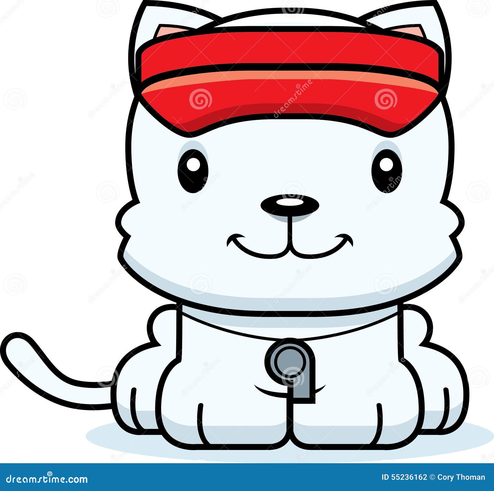 Cartoon Smiling Lifeguard Kitten Stock Vector - Illustration of graphic ...