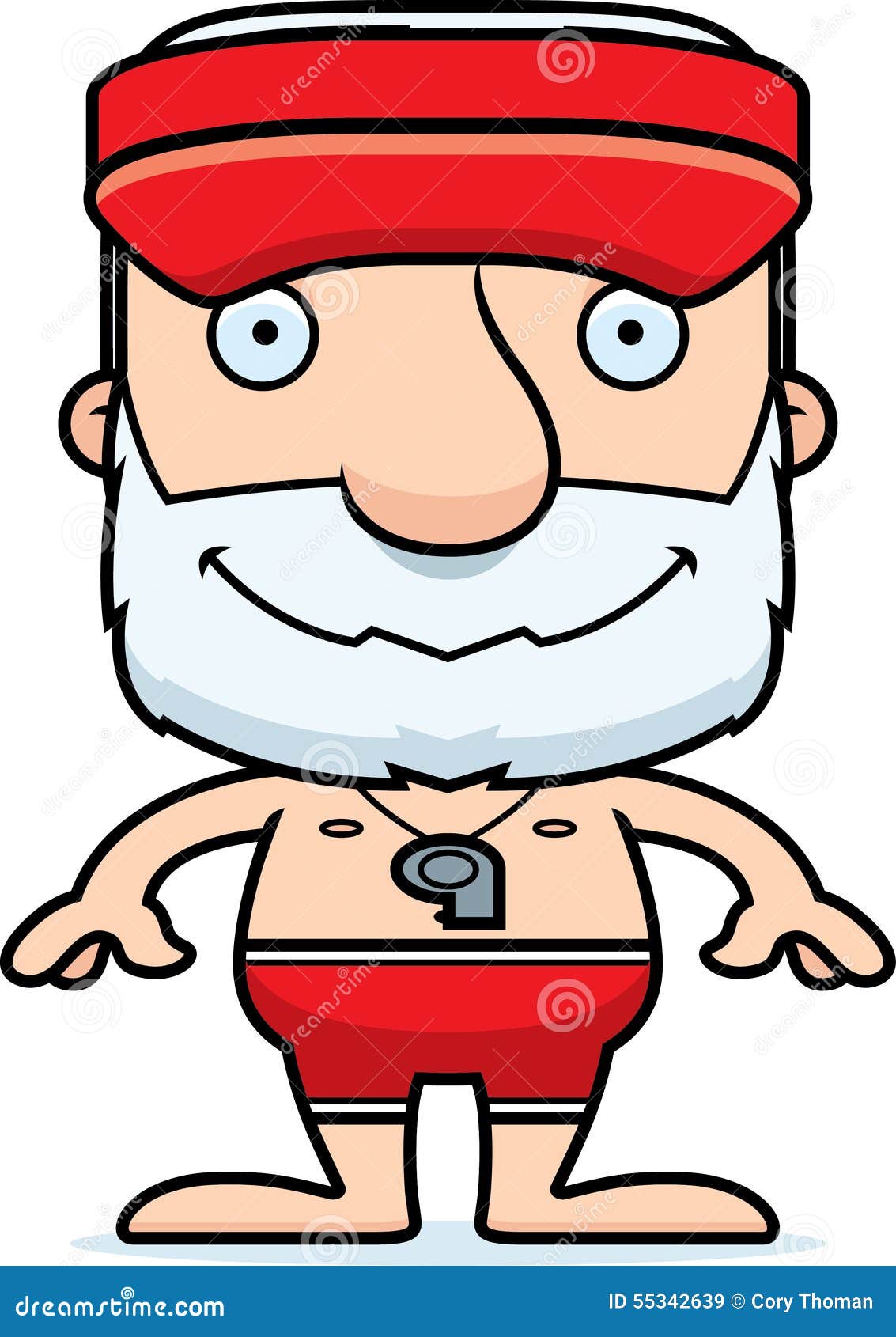 Cartoon Smiling Lifeguard Man Stock Vector - Illustration of smiling ...
