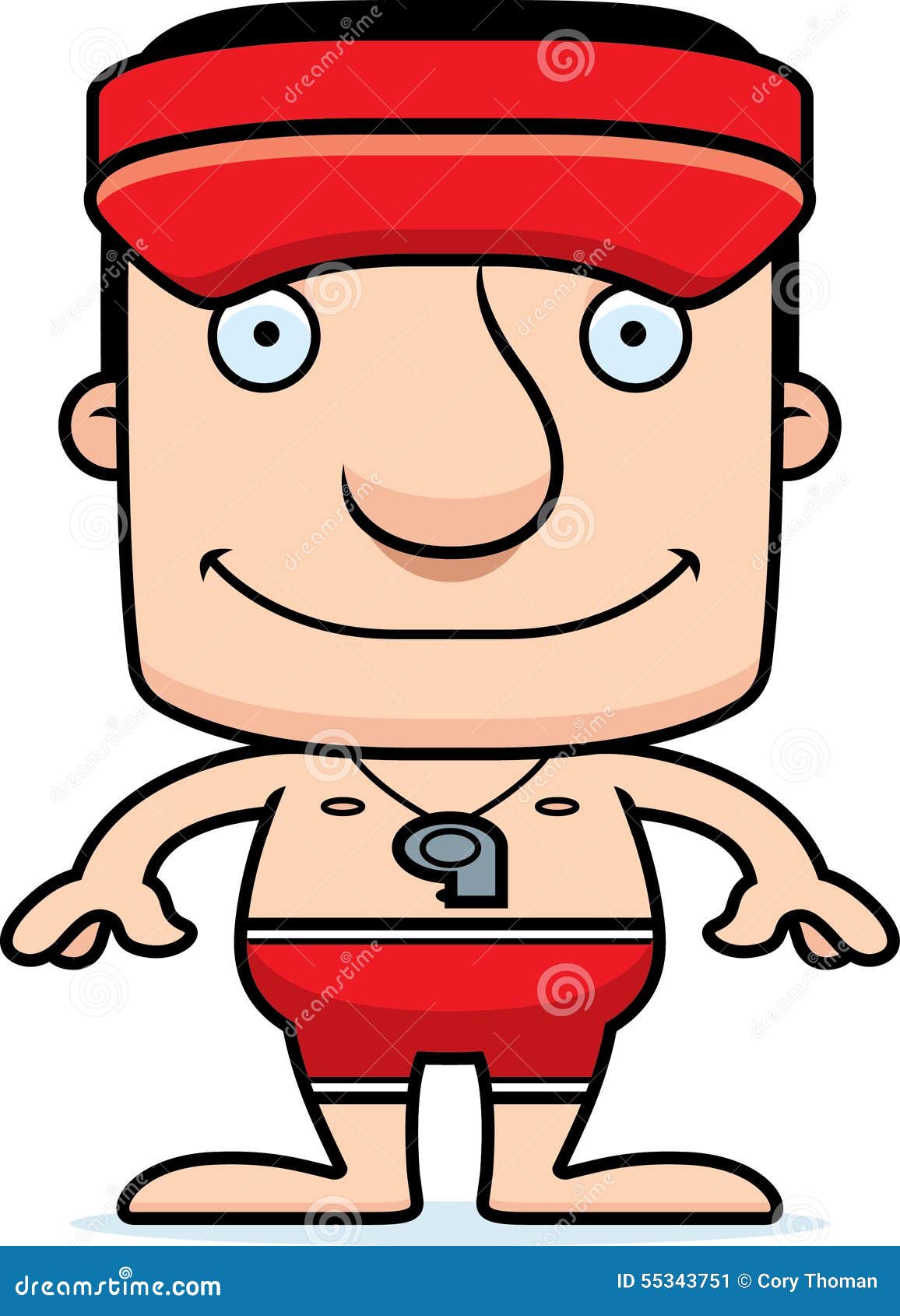 Cartoon Smiling Lifeguard Man Stock Vector - Illustration of clipart ...