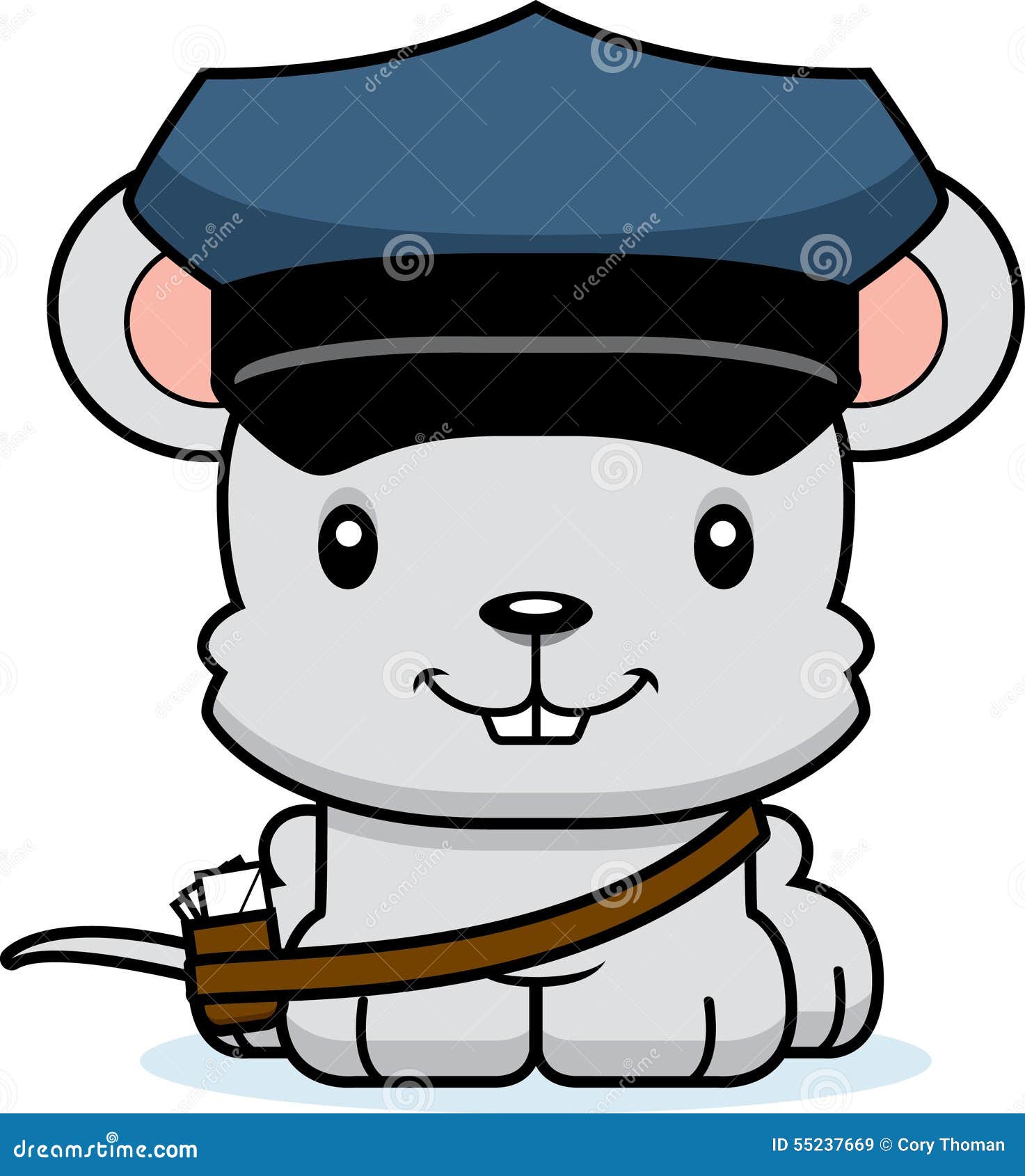 Cartoon Smiling Mail Carrier Mouse Stock Vector - Illustration of ...