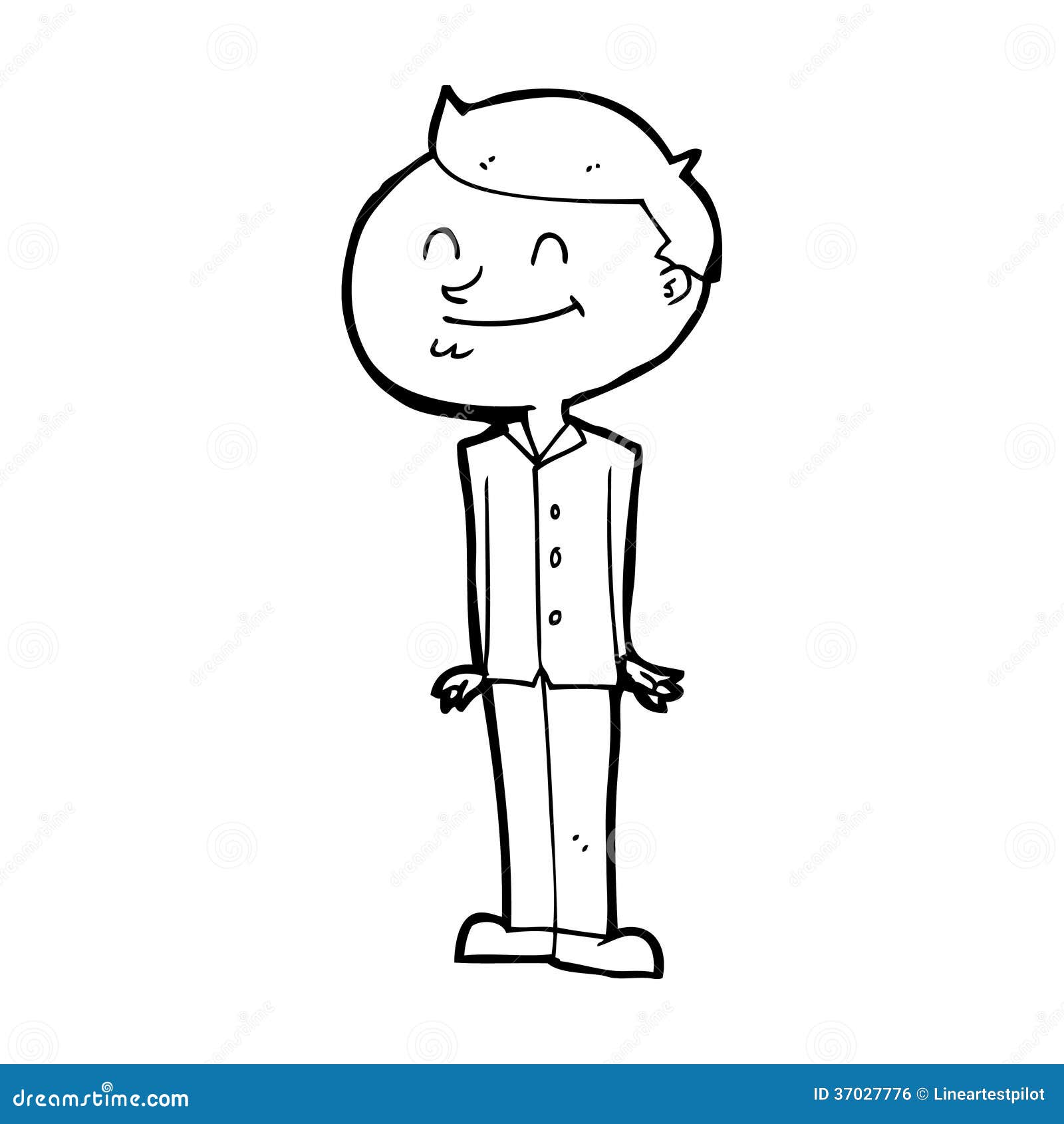 Cartoon smiling man stock illustration. Illustration of traditional ...