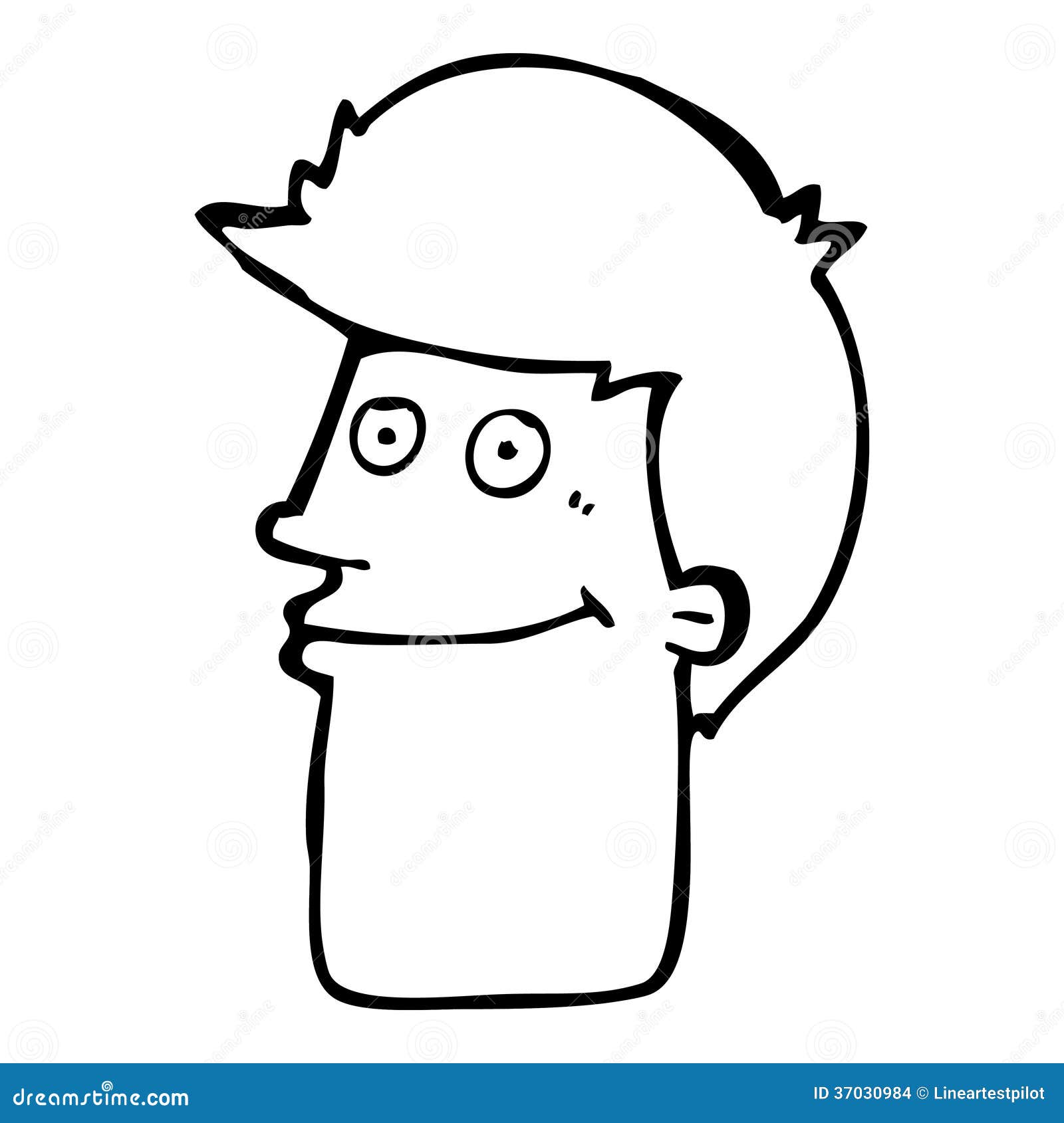 Cartoon smiling man stock illustration. Illustration of design - 37030984