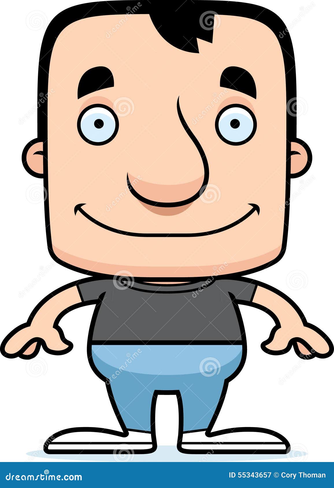 Cartoon Smiling Man stock vector. Illustration of happy - 55343657