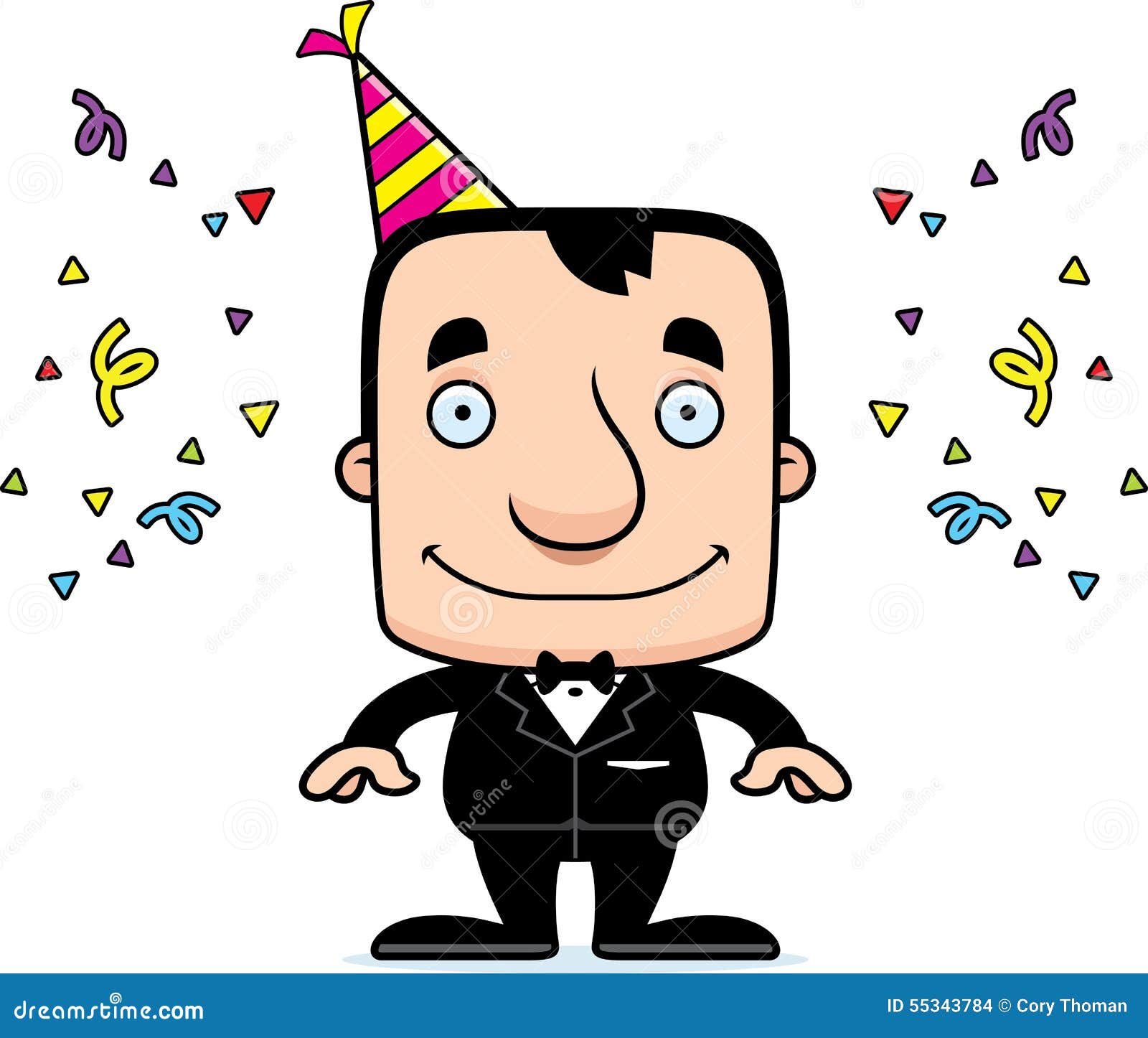 Cartoon Guy At Party