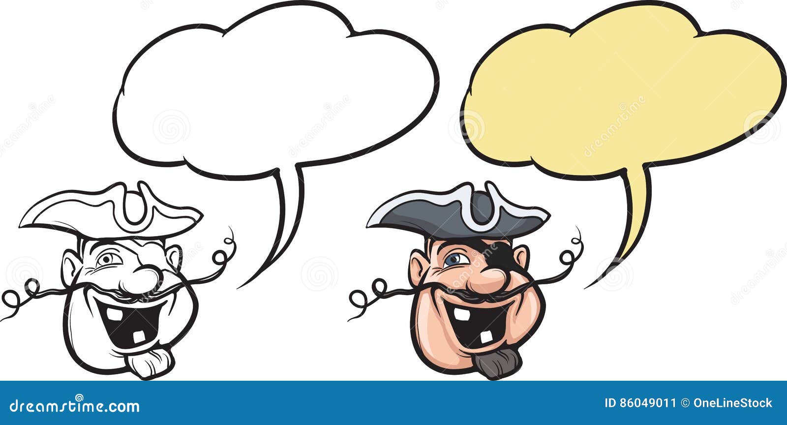 Smiling Pirate Emoji. Happy Emotion. Villain Emoticon. Cartoon Style ...