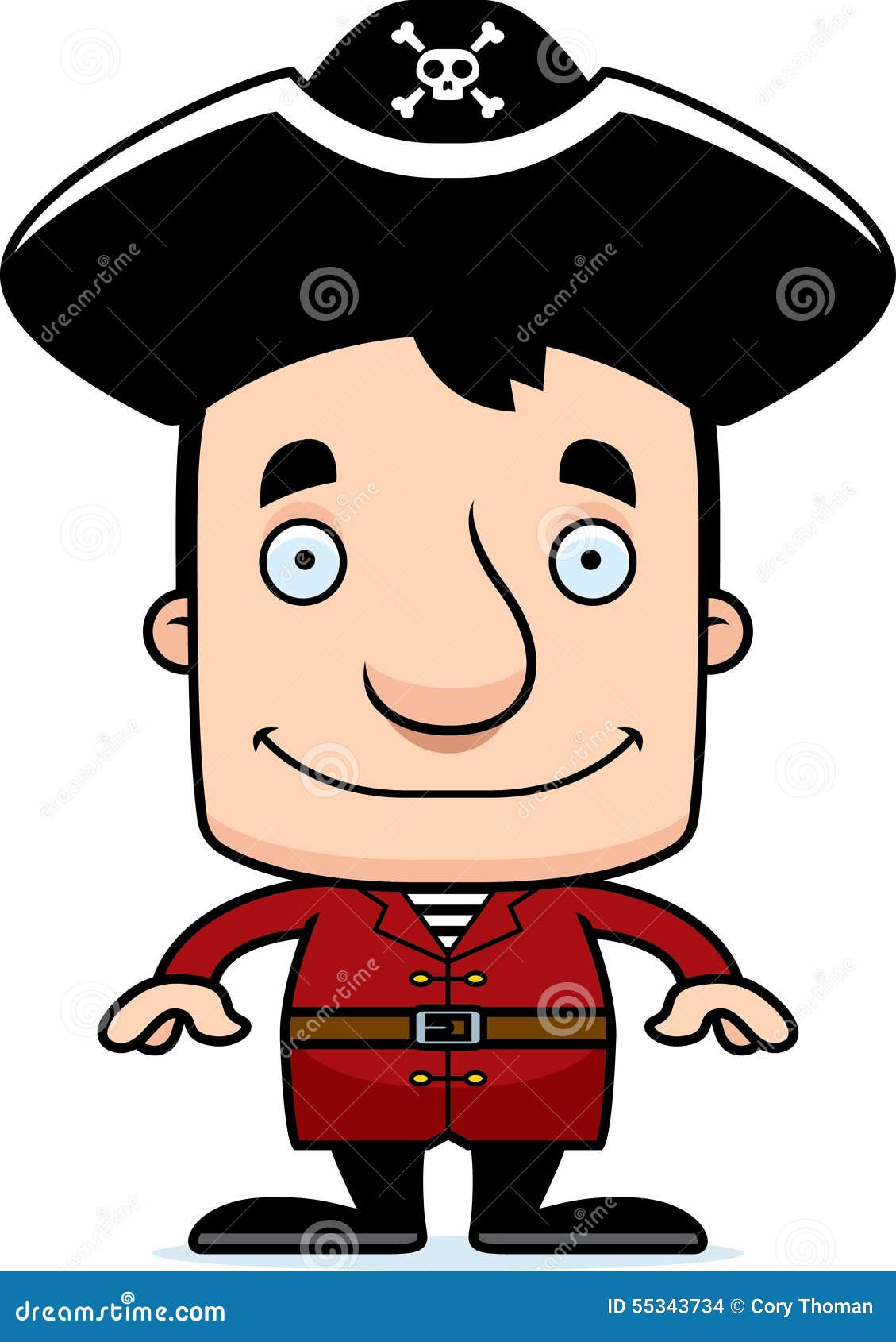 Cartoon Smiling Pirate Man stock vector. Illustration of pirate - 55343734