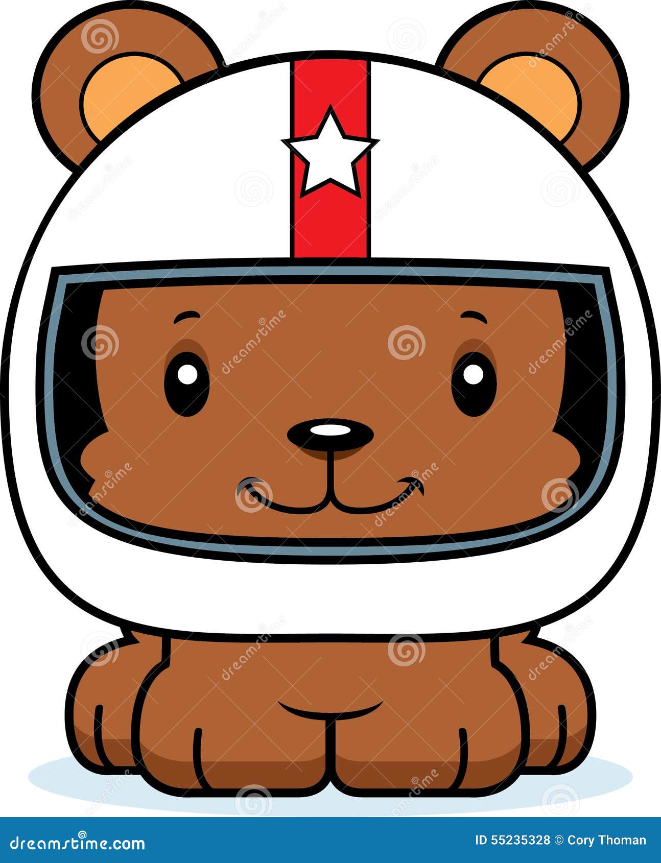 Cartoon Smiling Race Car Driver Bear Stock Vector - Illustration of ...