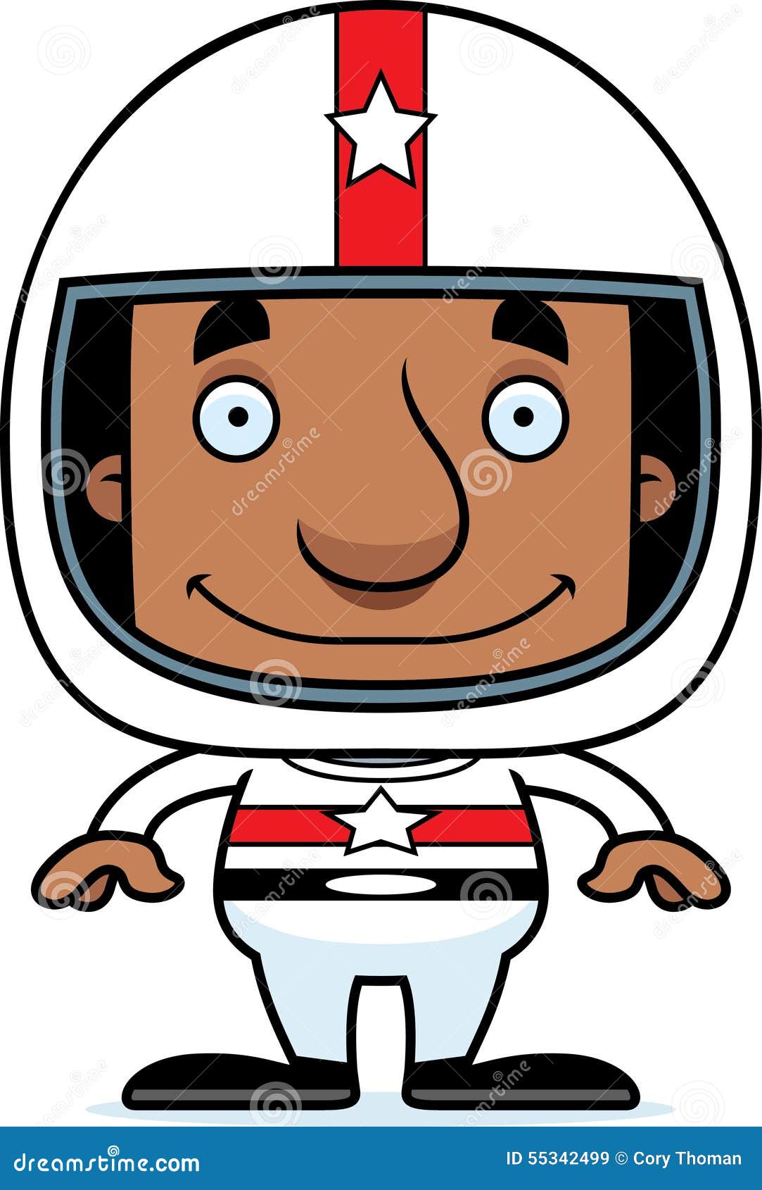 Cartoon Smiling Race Car Driver Man Stock Vector - Illustration of ...