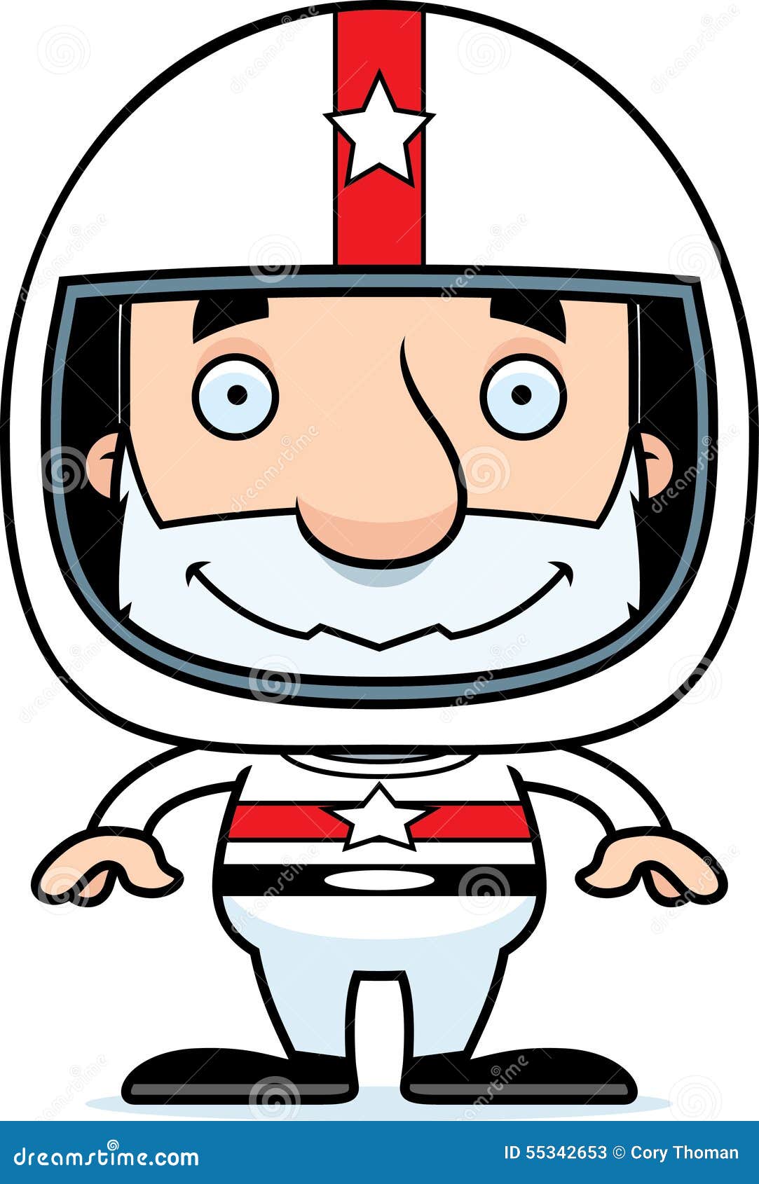 Cartoon Smiling Race Car Driver Man Stock Vector - Illustration of ...