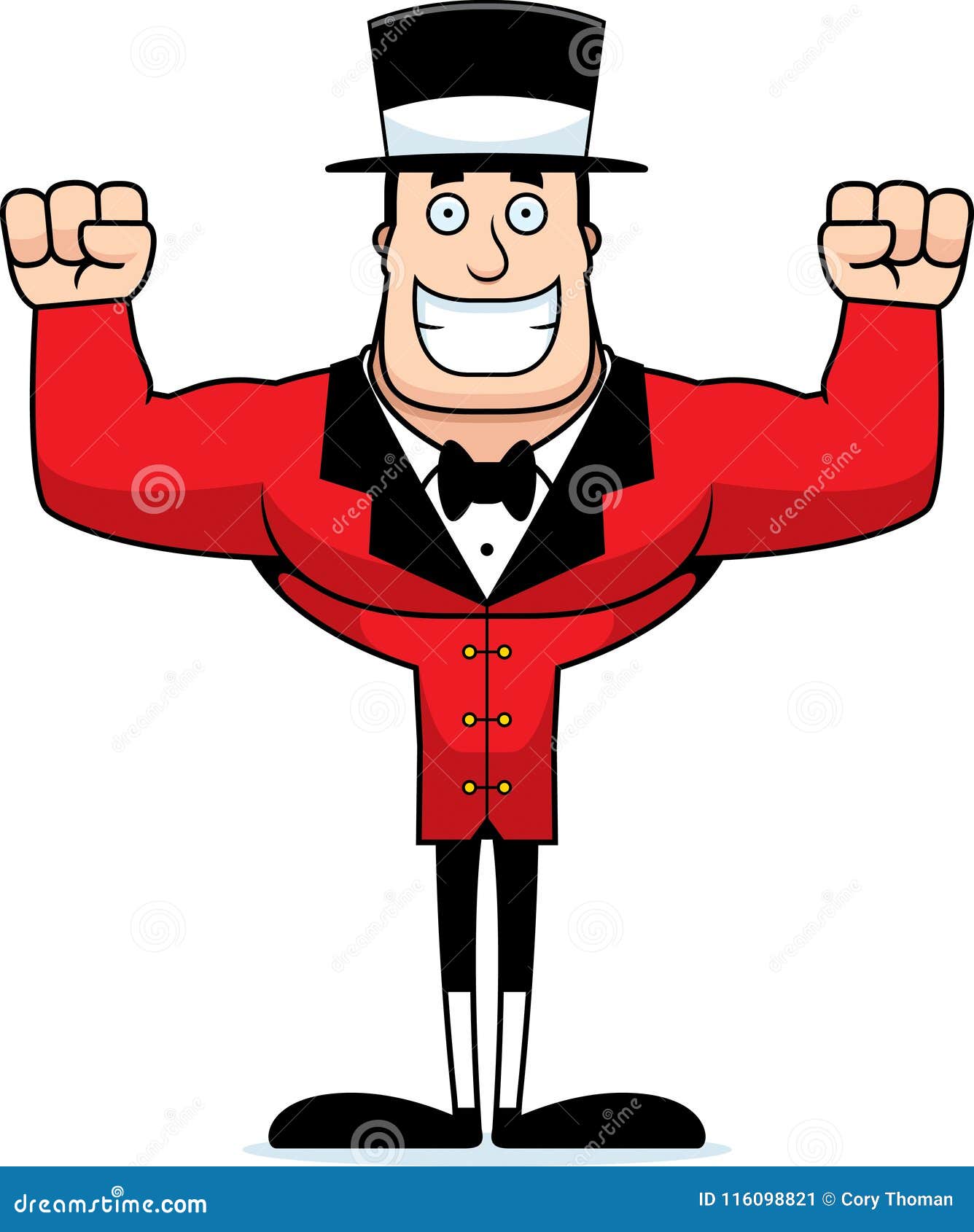 Cartoon Smiling Ringmaster stock vector. Illustration of success ...