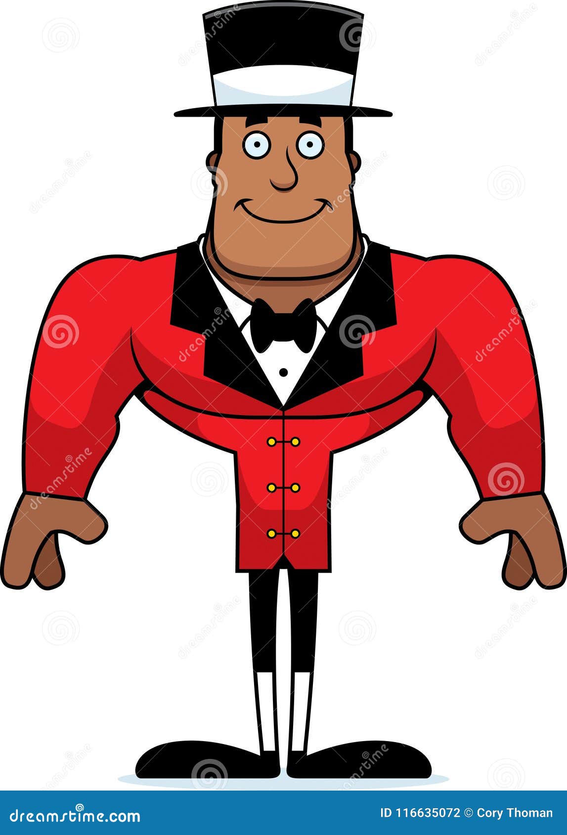 Cartoon Smiling Ringmaster stock vector. Illustration of graphic ...