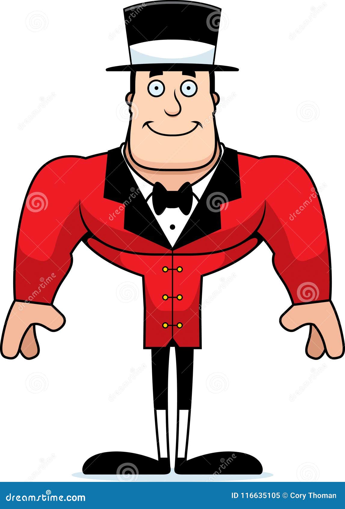 Cartoon Smiling Ringmaster stock vector. Illustration of graphic ...