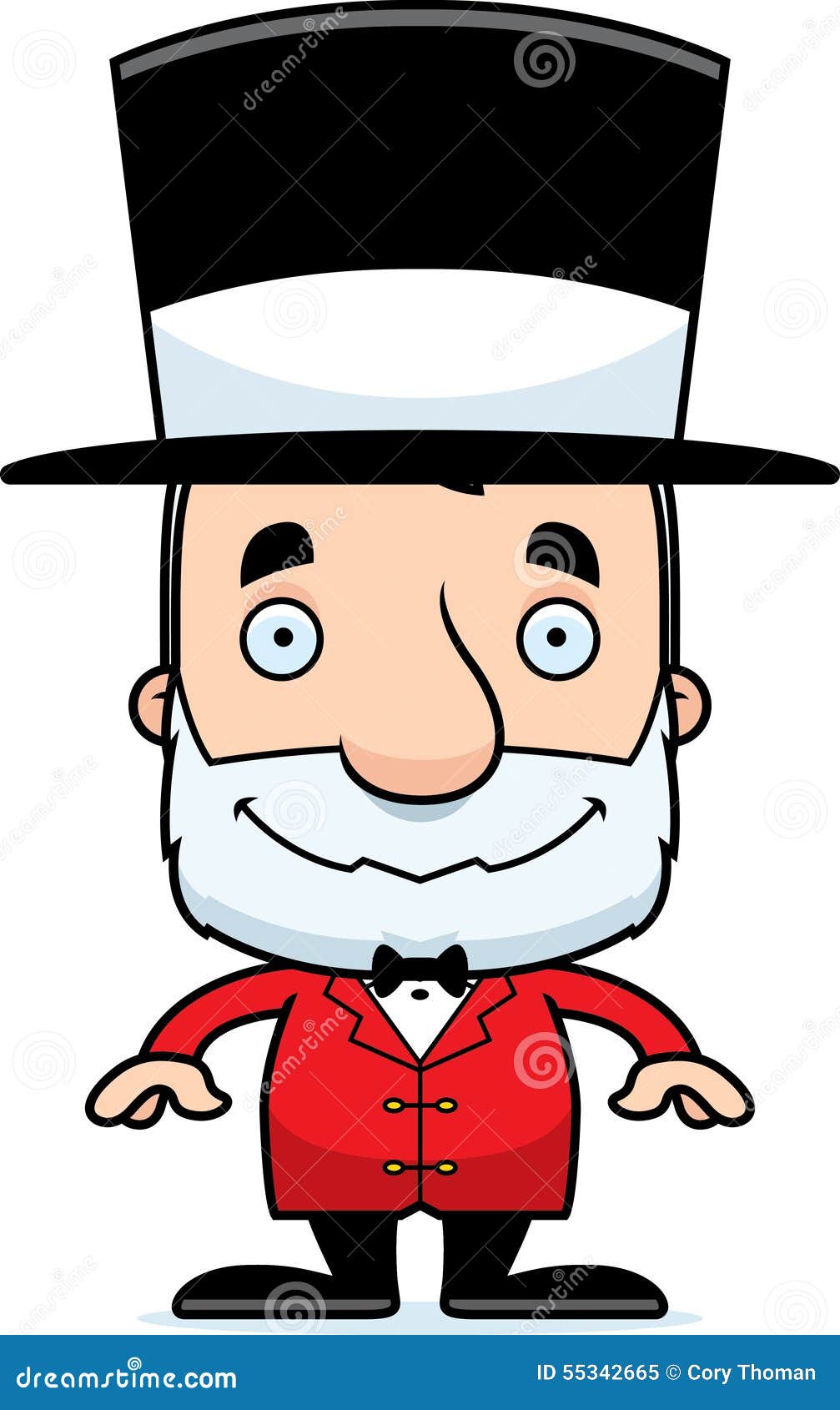 Cartoon Smiling Ringmaster Man Stock Vector - Illustration of ...