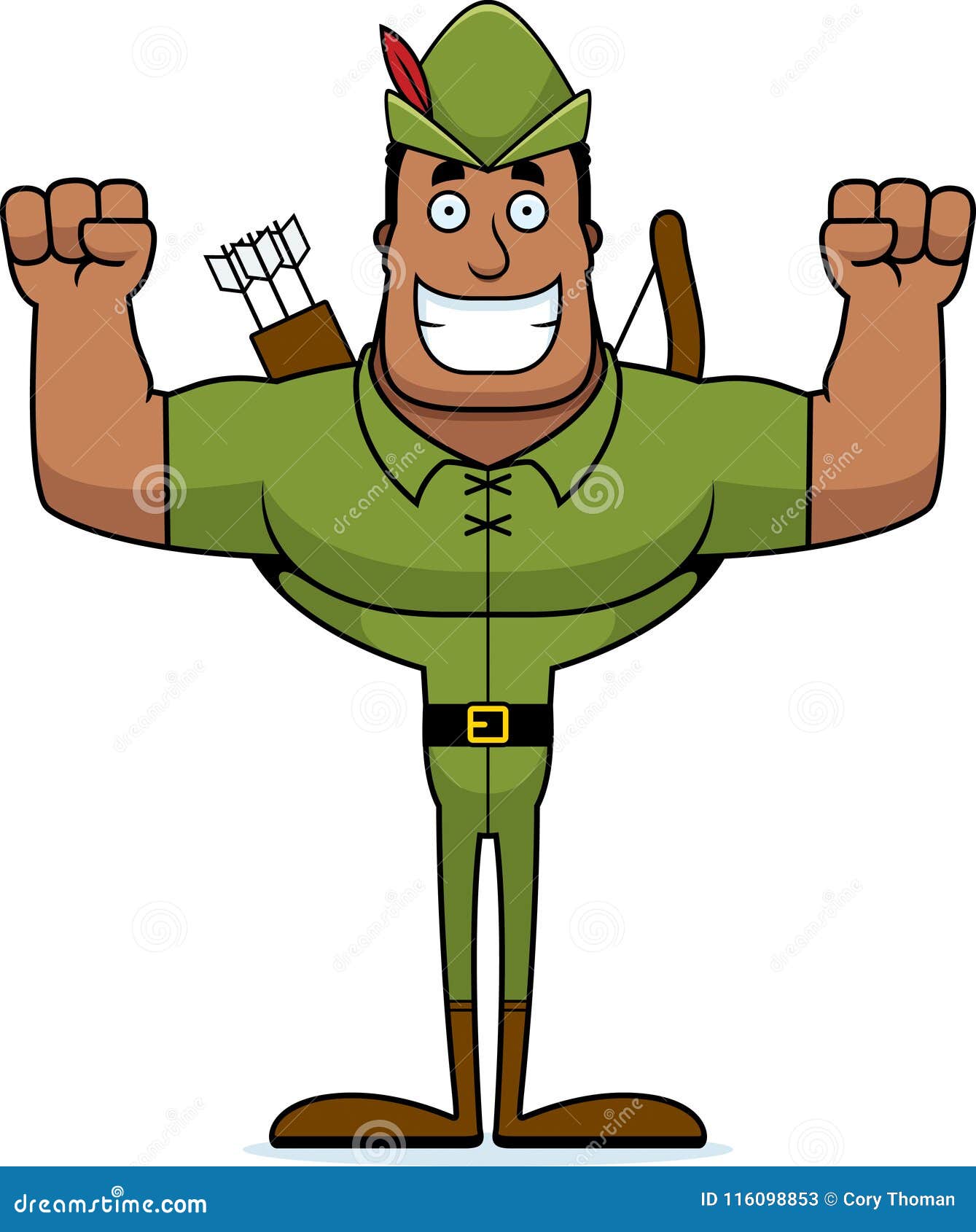 Cartoon Smiling Robin Hood stock vector. Illustration of robin - 116098853