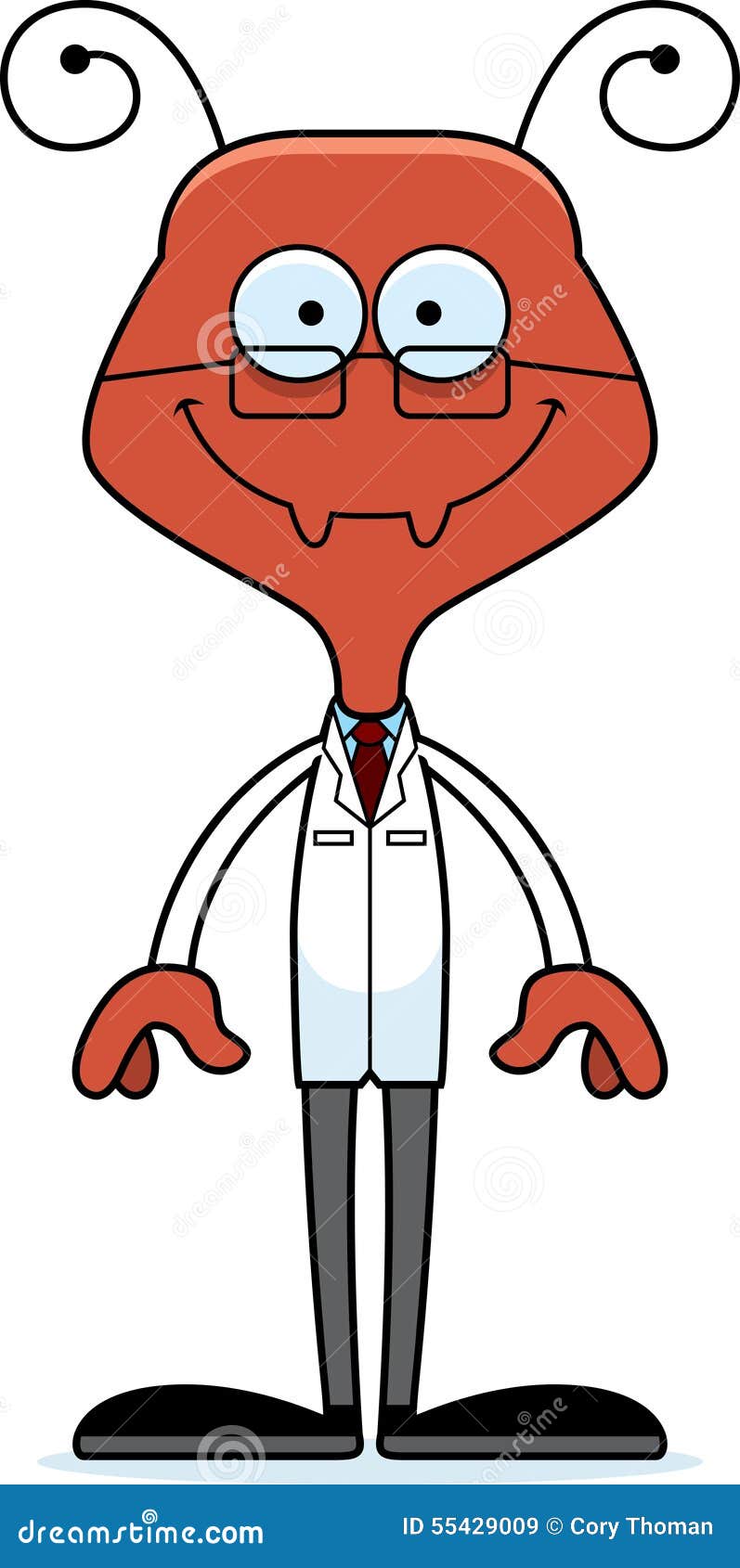 Cartoon Smiling Scientist Ant Stock Vector - Illustration of coat ... Cartoon Smiling Scientist Ant Stock Vector - Illustration of coat ...
