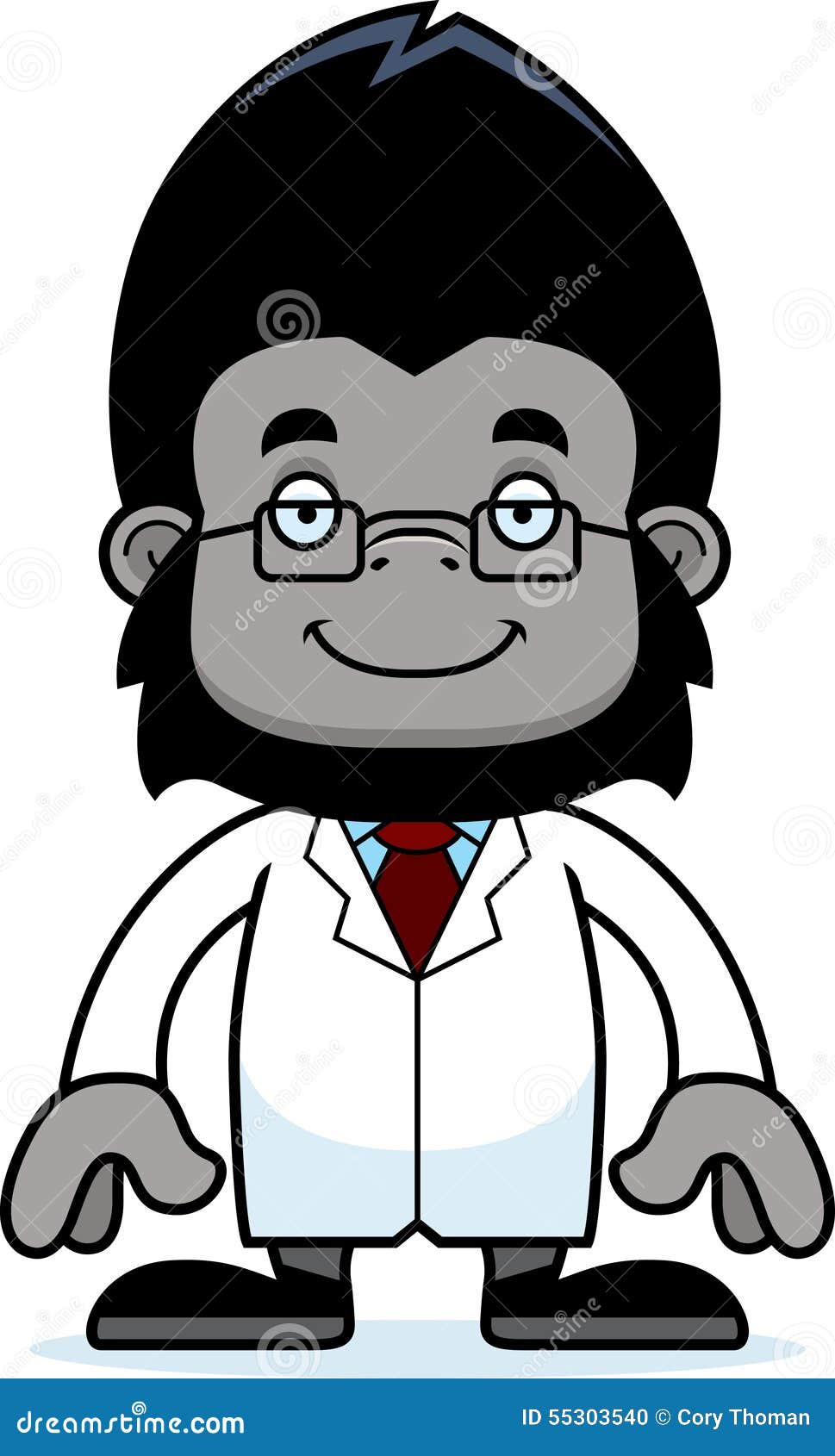 Cartoon Smiling Scientist Gorilla Stock Vector - Illustration of ... Cartoon Smiling Scientist Gorilla Stock Vector - Illustration of ...