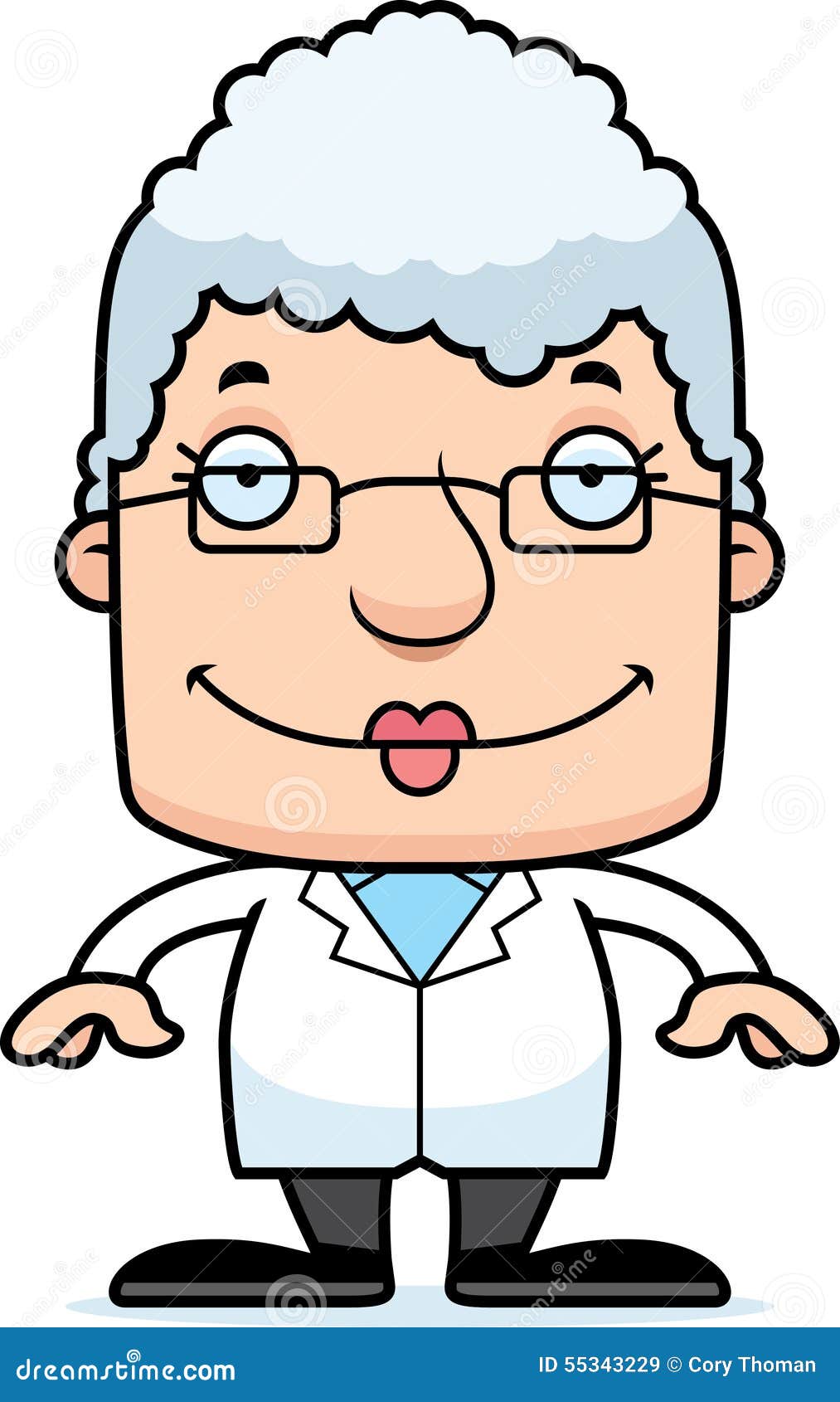Cartoon Smiling Scientist Woman Stock Vector - Illustration of grandma ...