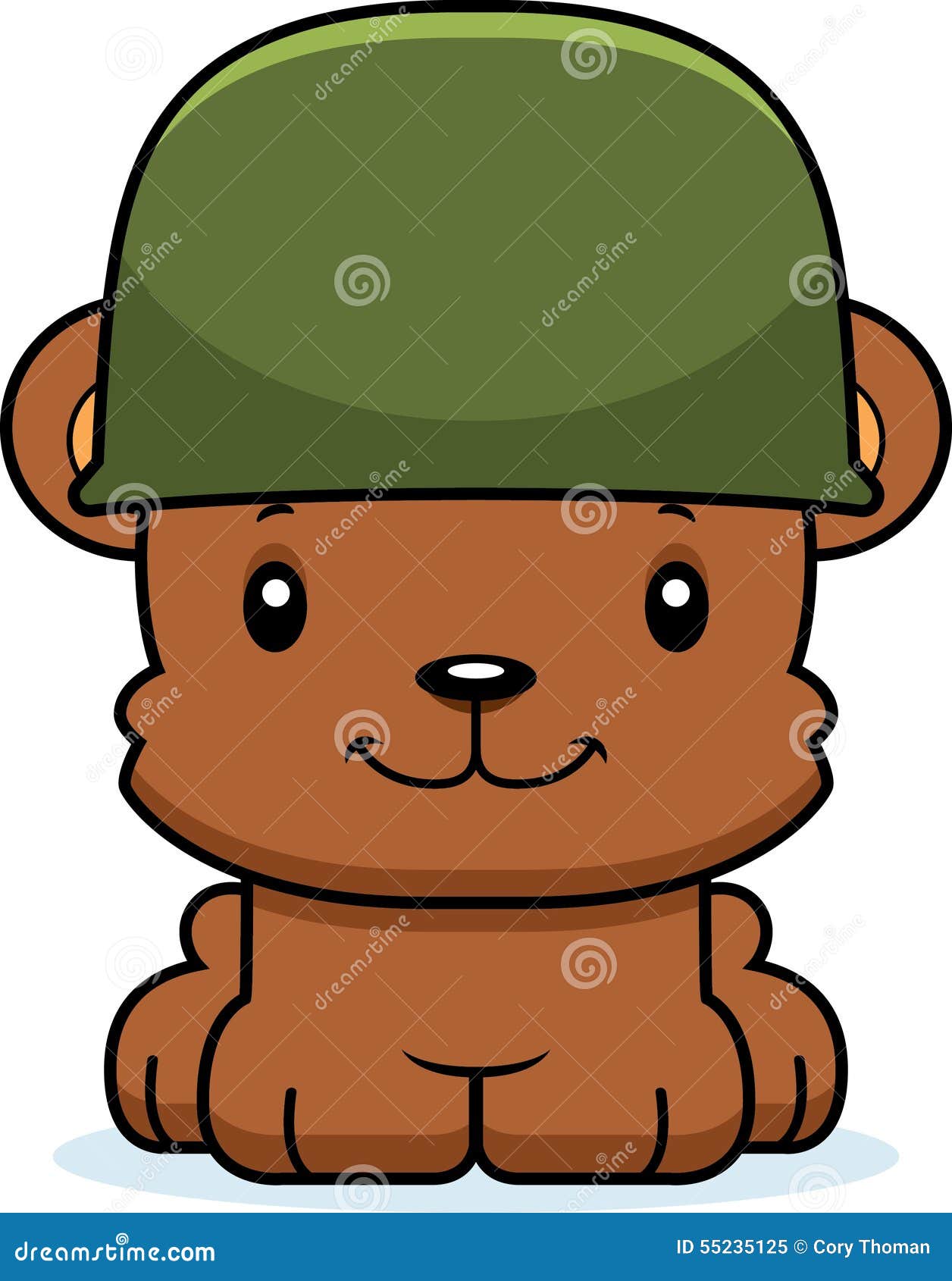 Cartoon Smiling Soldier Bear Stock Vector - Illustration of army ...