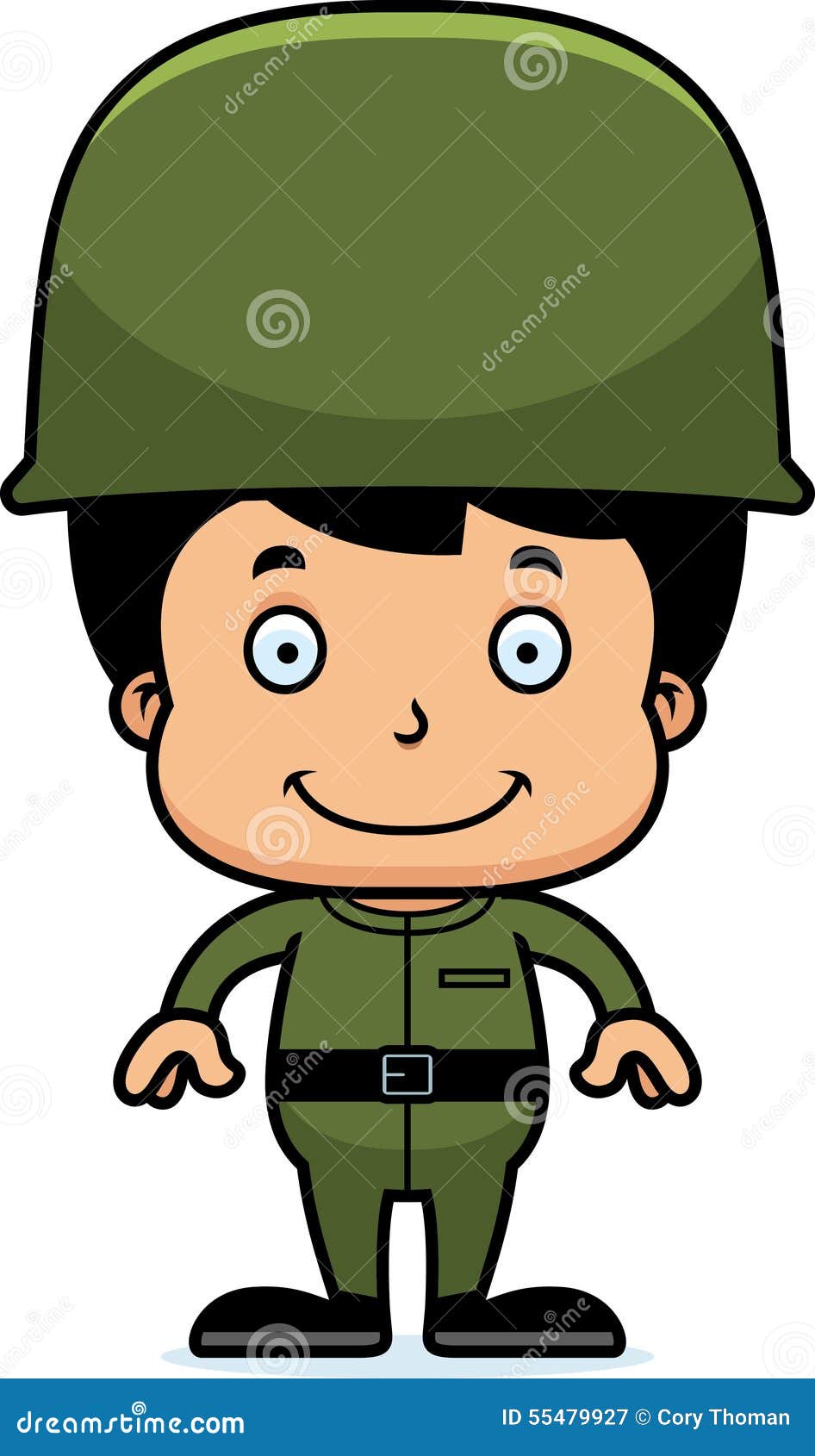 Cartoon Smiling Soldier Boy Stock Vector - Illustration of cartoon ...