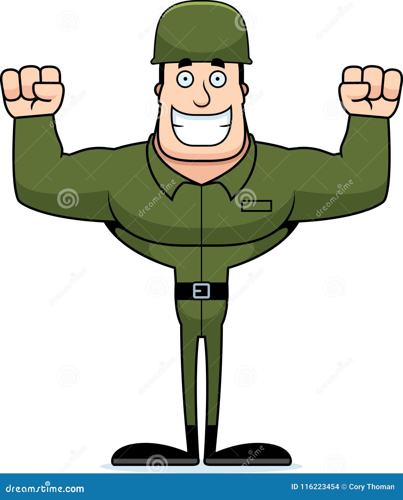 Cartoon Smiling Soldier stock vector. Illustration of helmet - 116223454