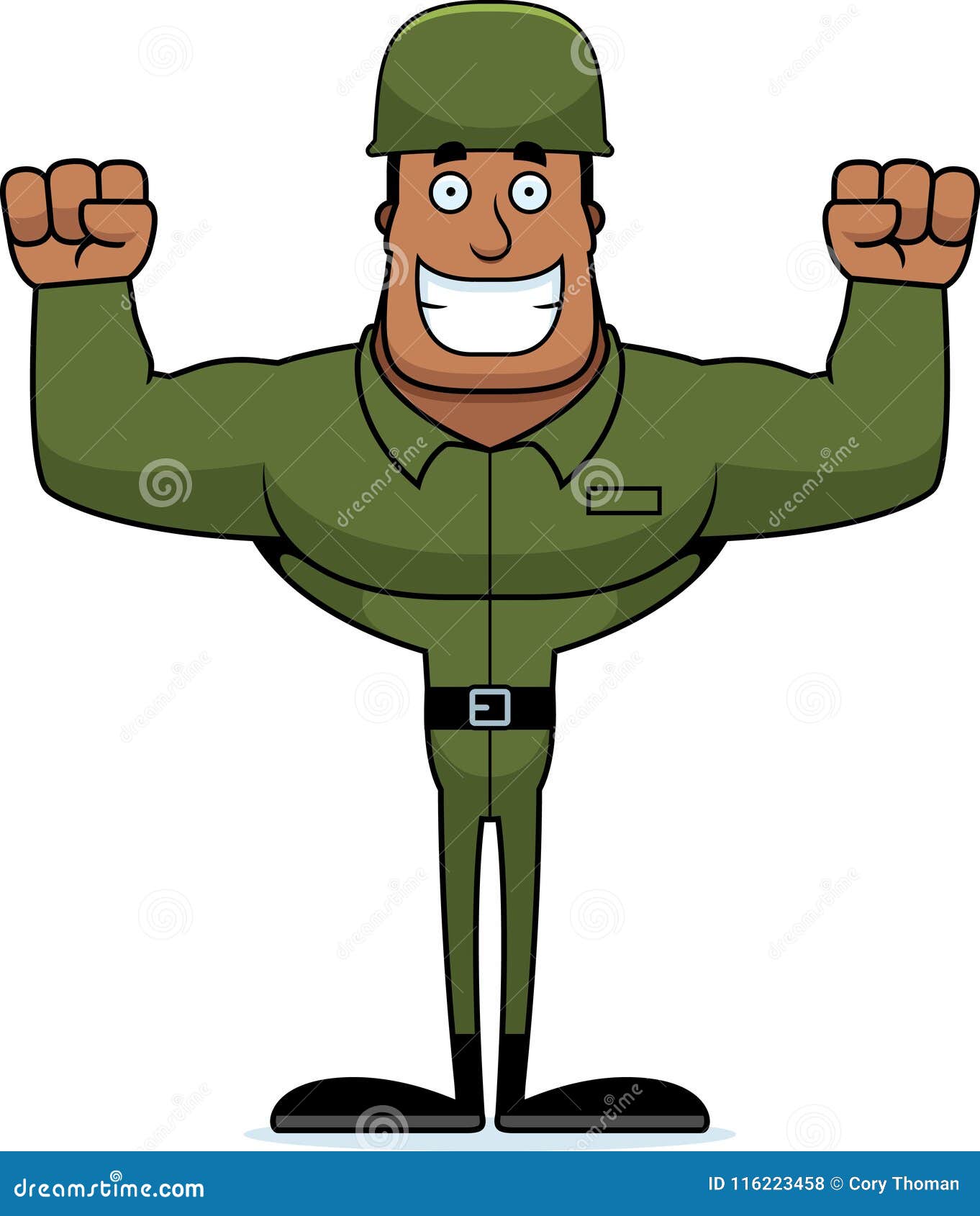 Cartoon Smiling Soldier stock vector. Illustration of helmet - 116223458
